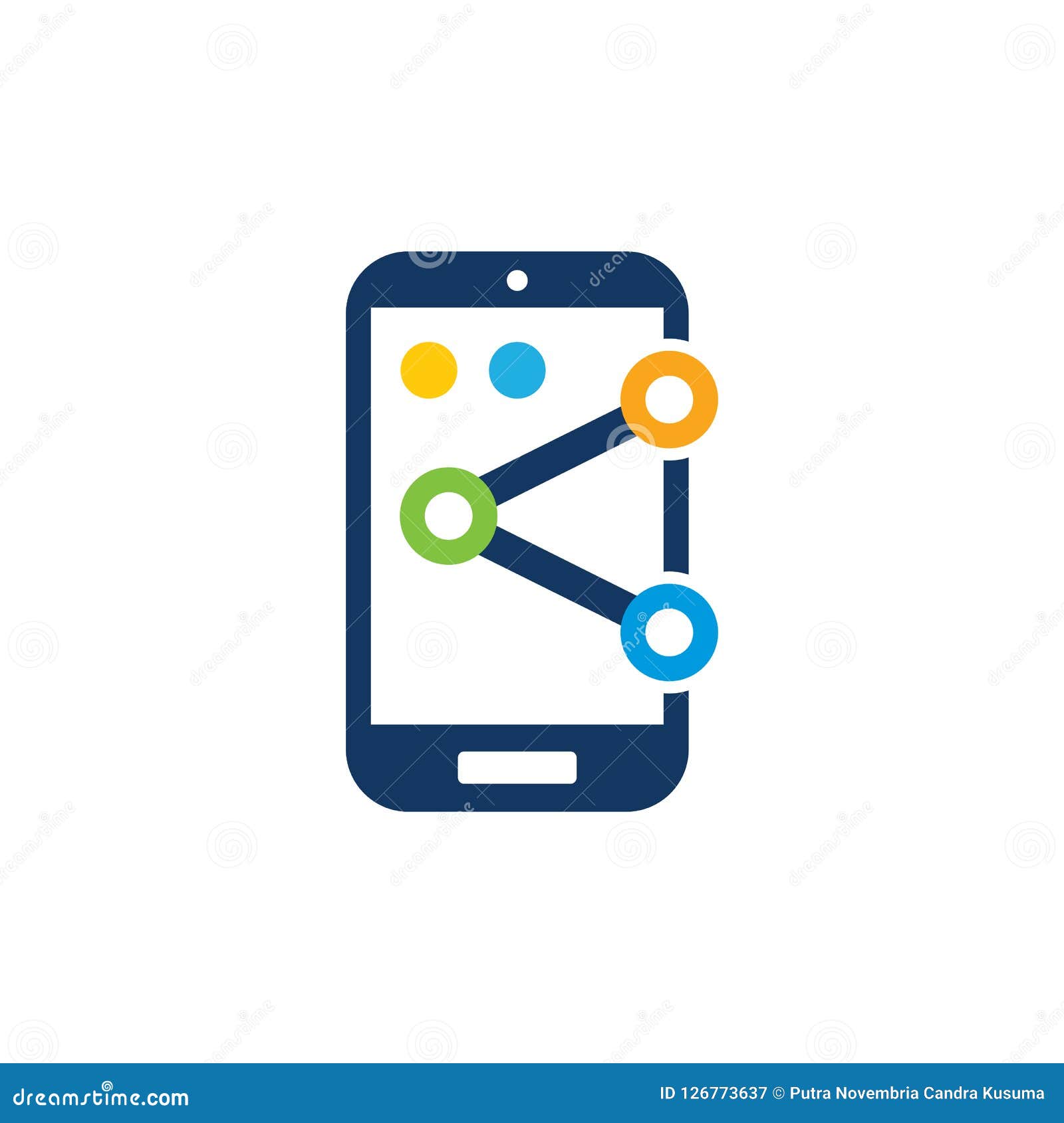 Share Mobile Logo Icon Design Stock Vector - Illustration of abstract ...