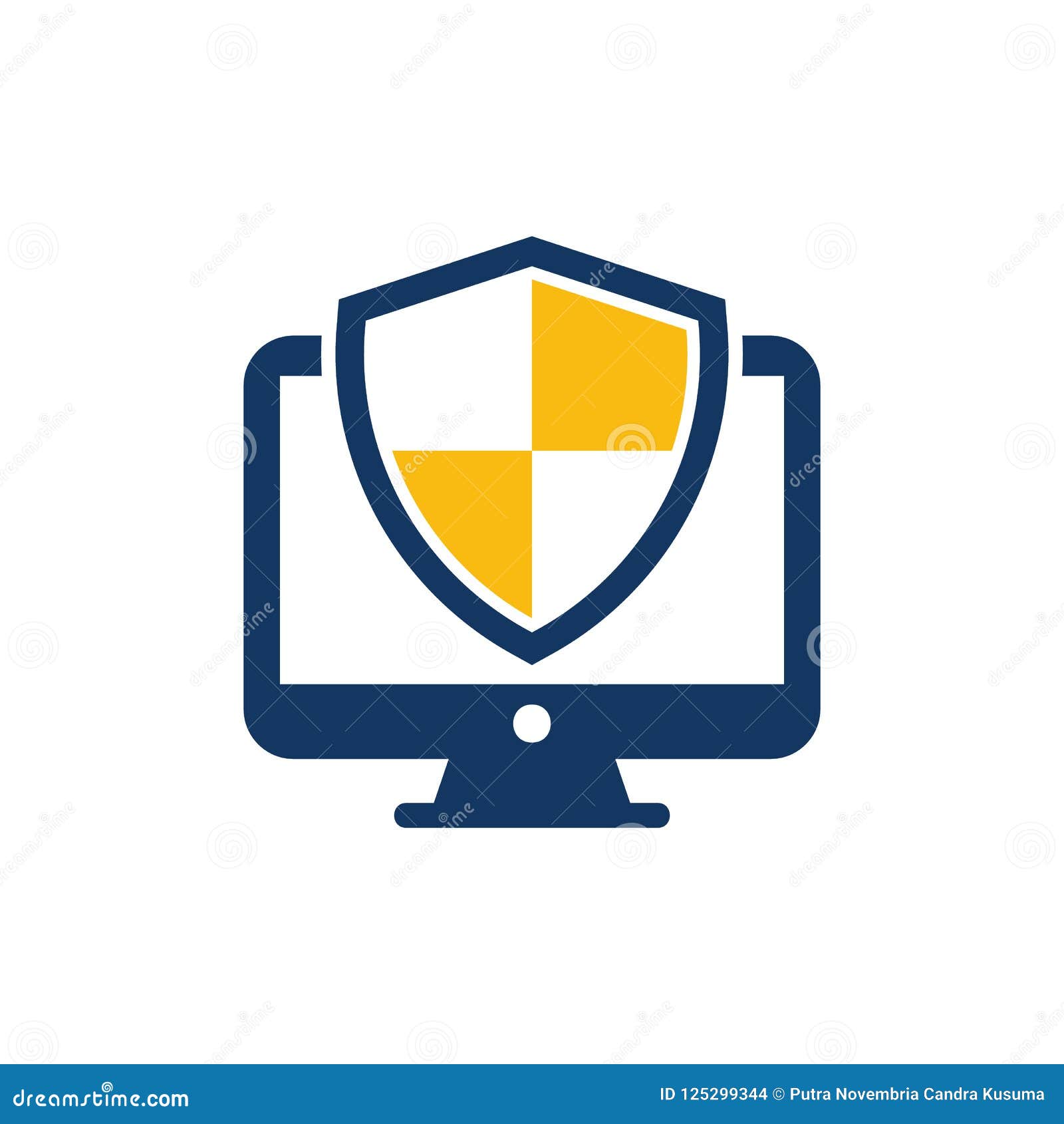 Shield Computer Logo Icon Design Stock Vector - Illustration of modern ...