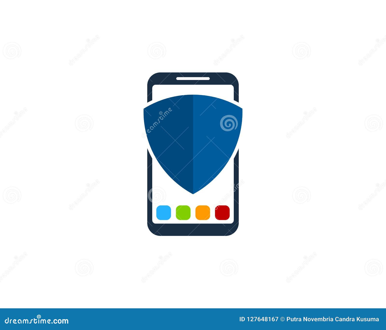 Shield Smartphone Logo Icon Design Stock Vector - Illustration of badge ...