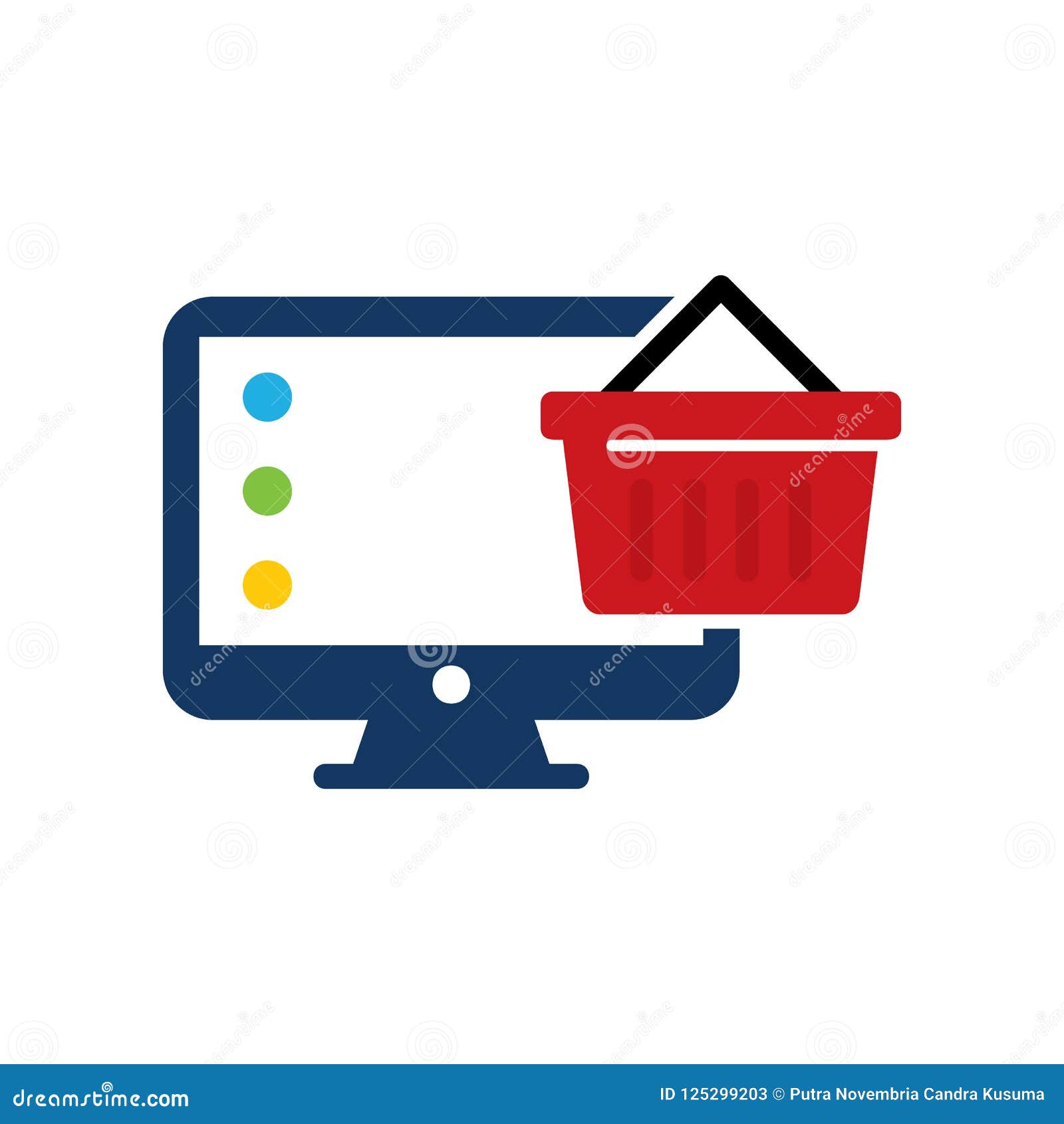 Shop Computer Logo Icon Design Stock Vector - Illustration of business ...