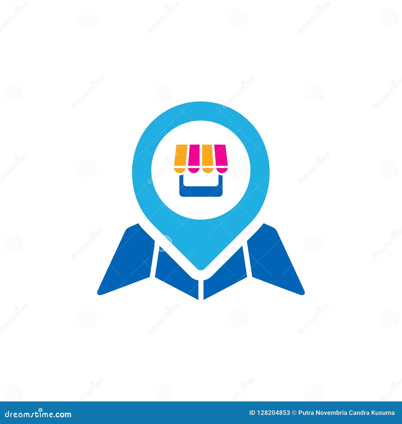 Shop Map Logo Icon Design stock vector. Illustration of abstract ...