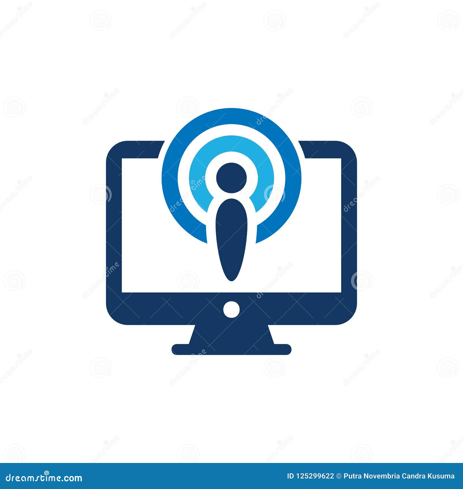 Signal Computer Logo Icon Design Stock Vector - Illustration of ...