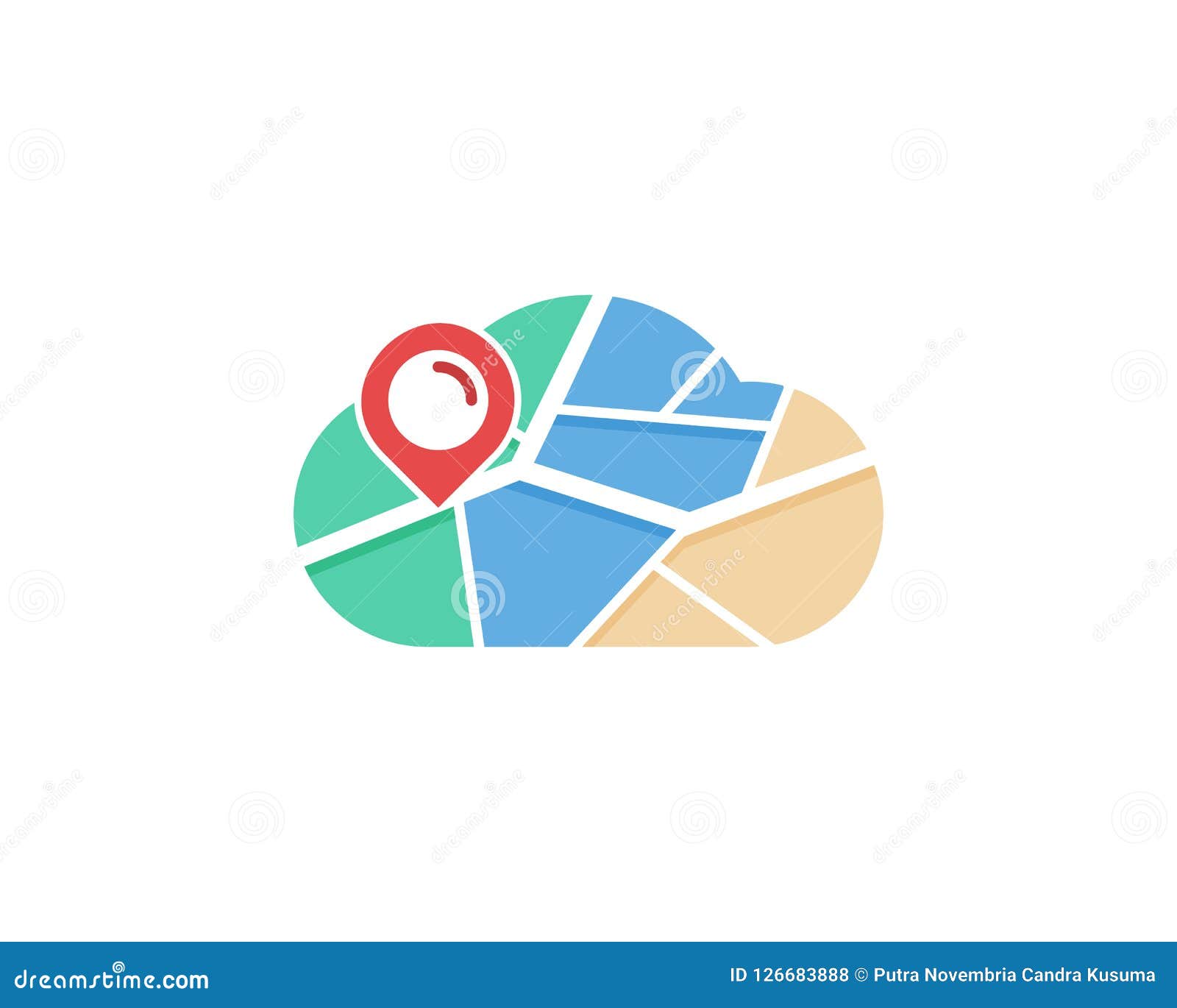 Sky Map Logo Icon Design stock vector. Illustration of computing ...