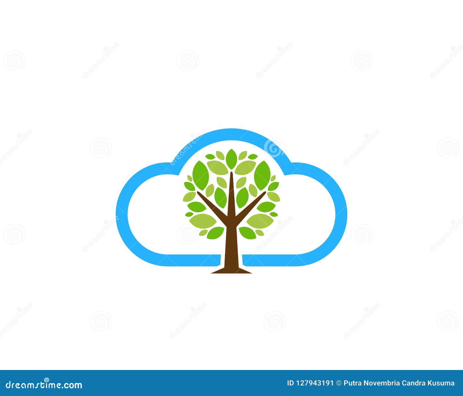 Sky Tree Logo Icon Design stock vector. Illustration of computing ...