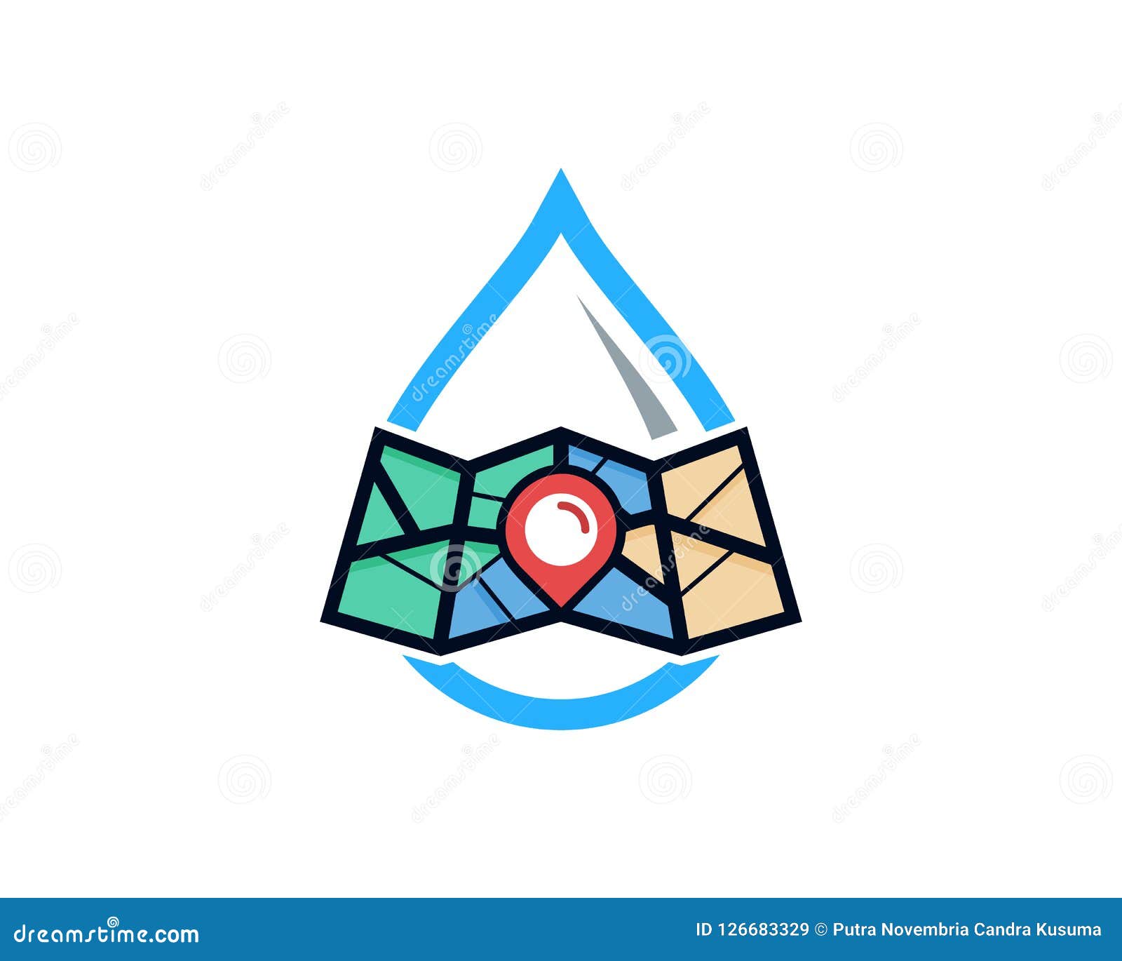 Splash Map Logo Icon Design Stock Vector - Illustration of freshness ...