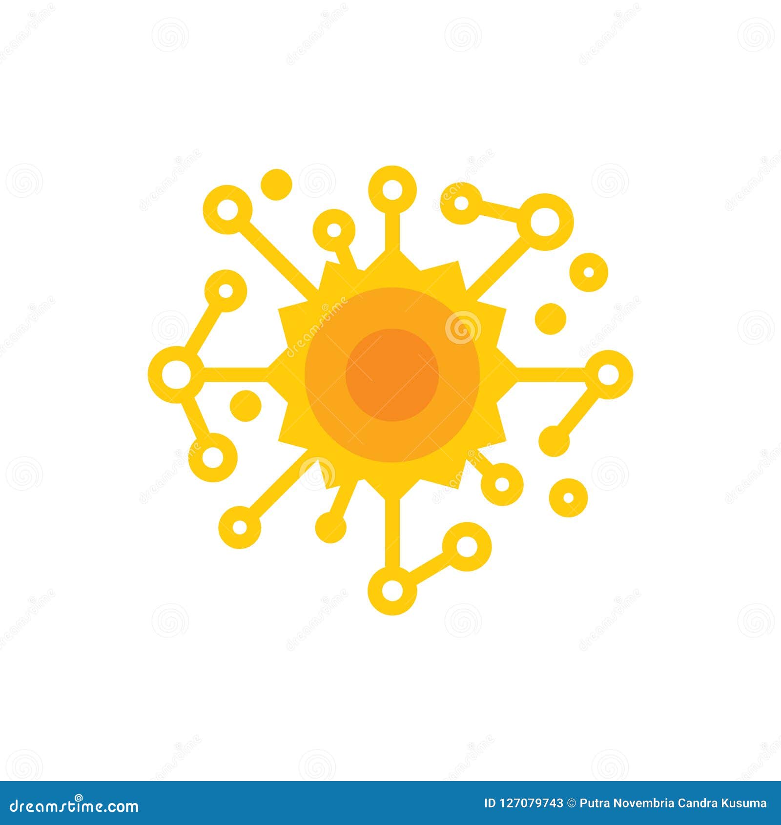 Sun Network Logo Icon Design Stock Vector - Illustration of bright ...