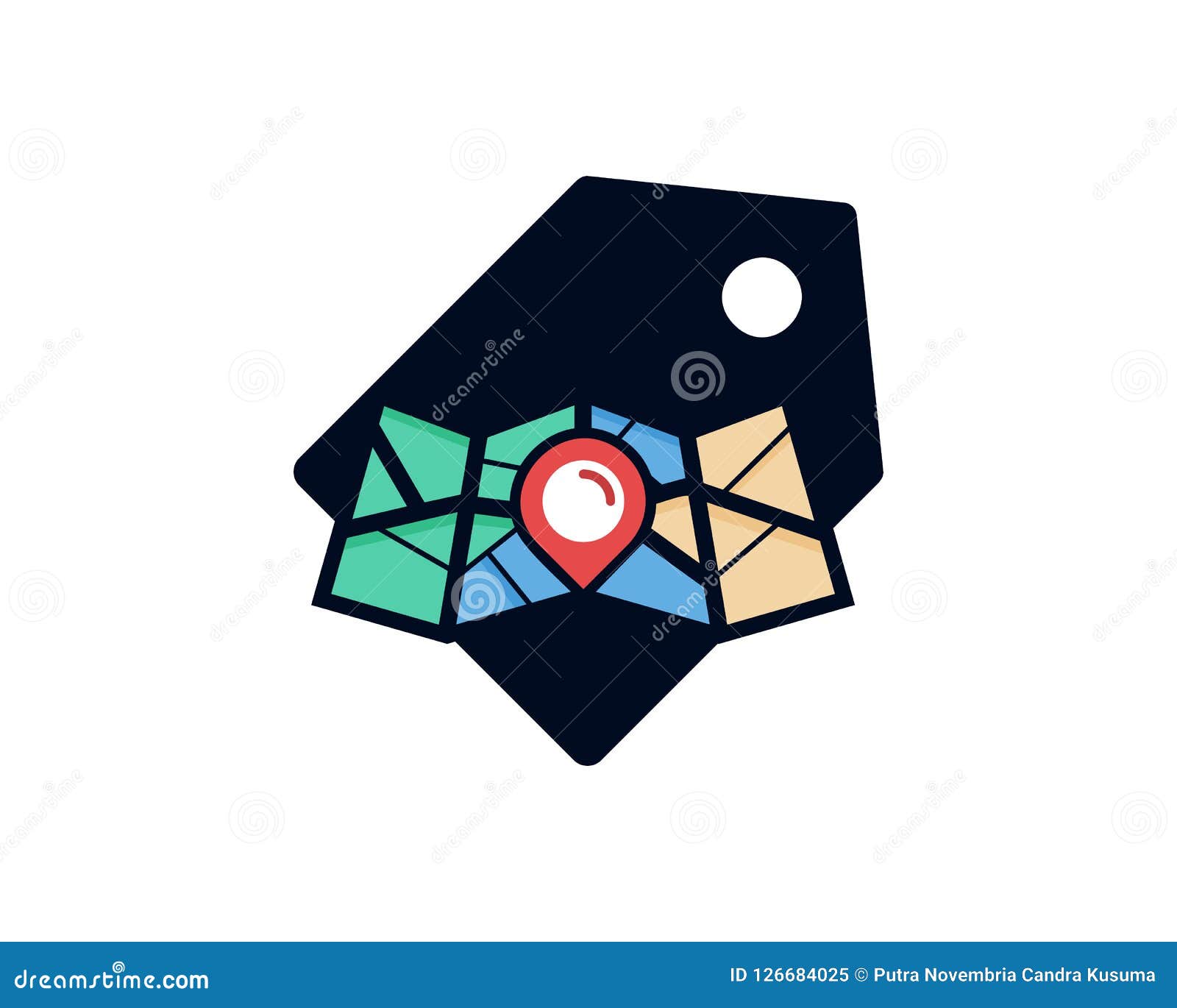 Tag Map Logo Icon Design stock vector. Illustration of element - 126684025