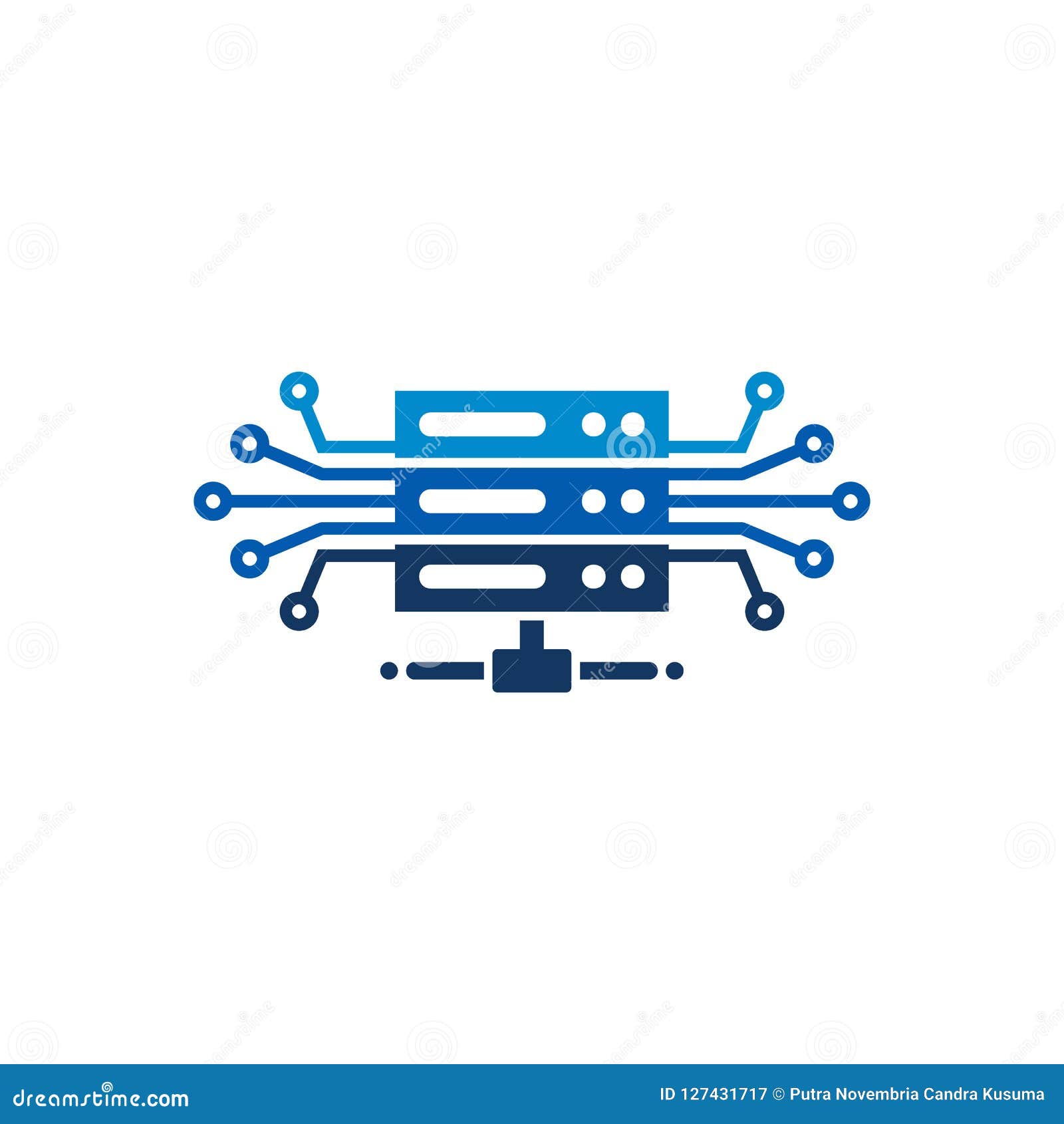 Tech Server Logo Icon Design Stock Vector - Illustration of modern ...