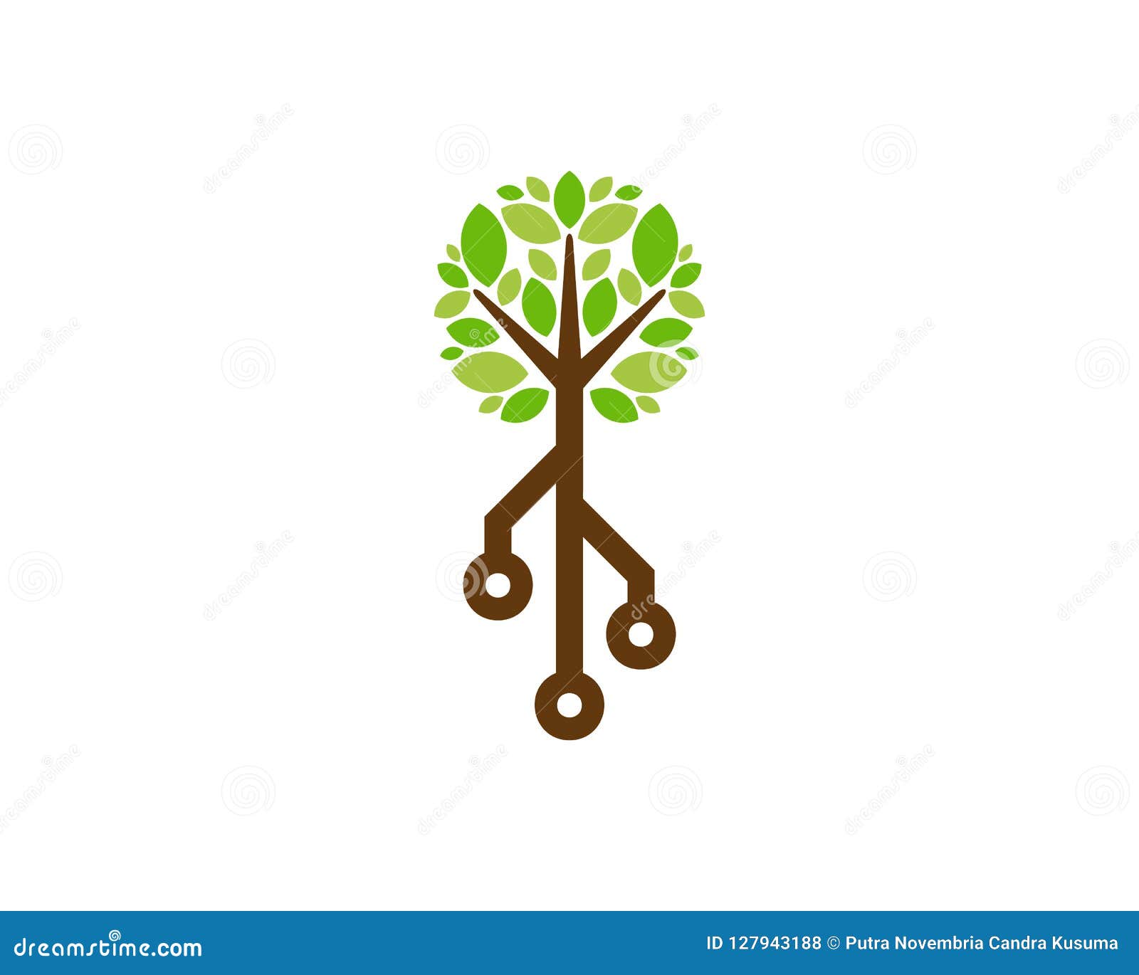 Tech Tree Logo Icon Design stock vector. Illustration of link - 127943188