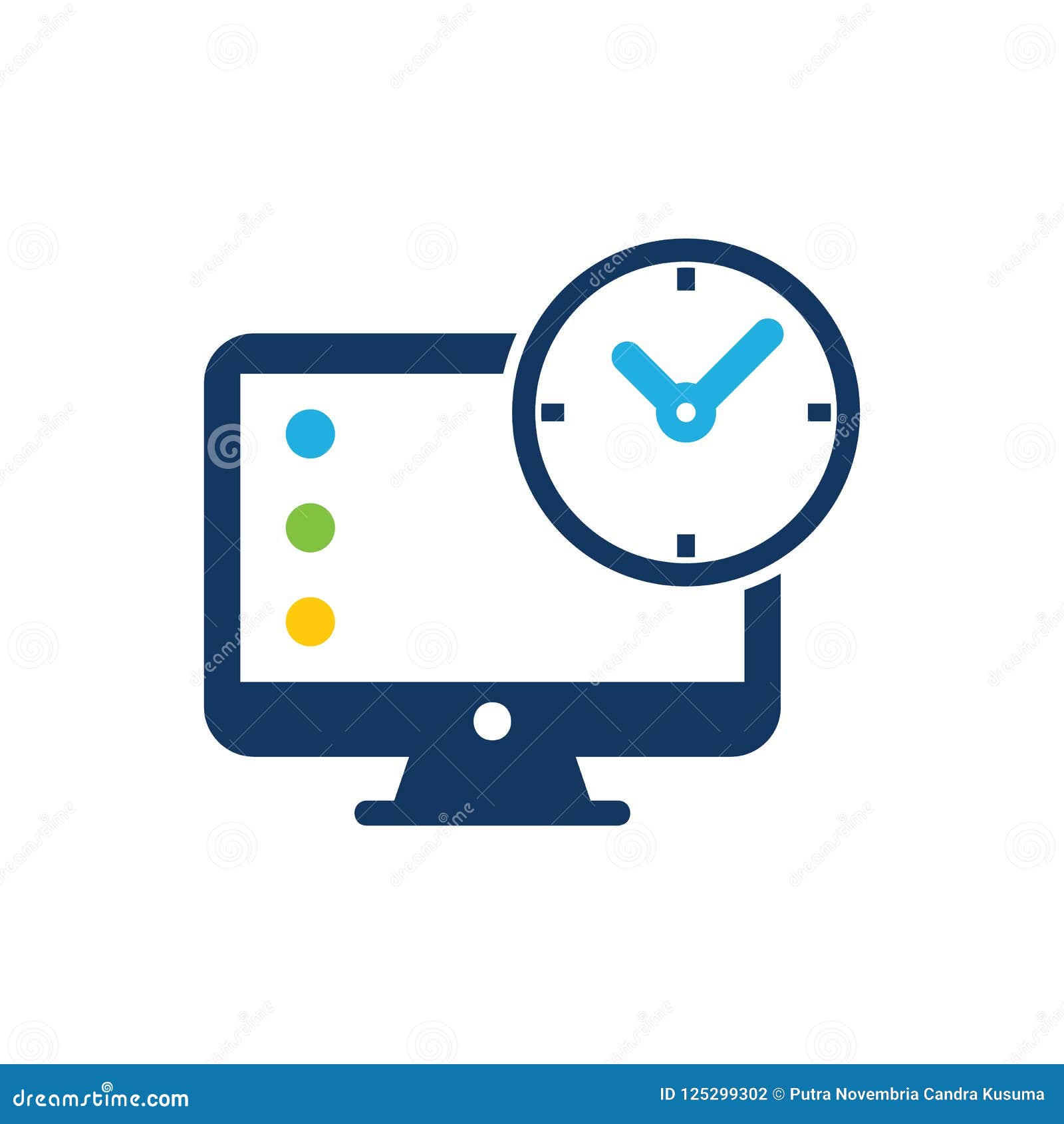 Time Computer Logo Icon Design Stock Vector - Illustration of graphic ...