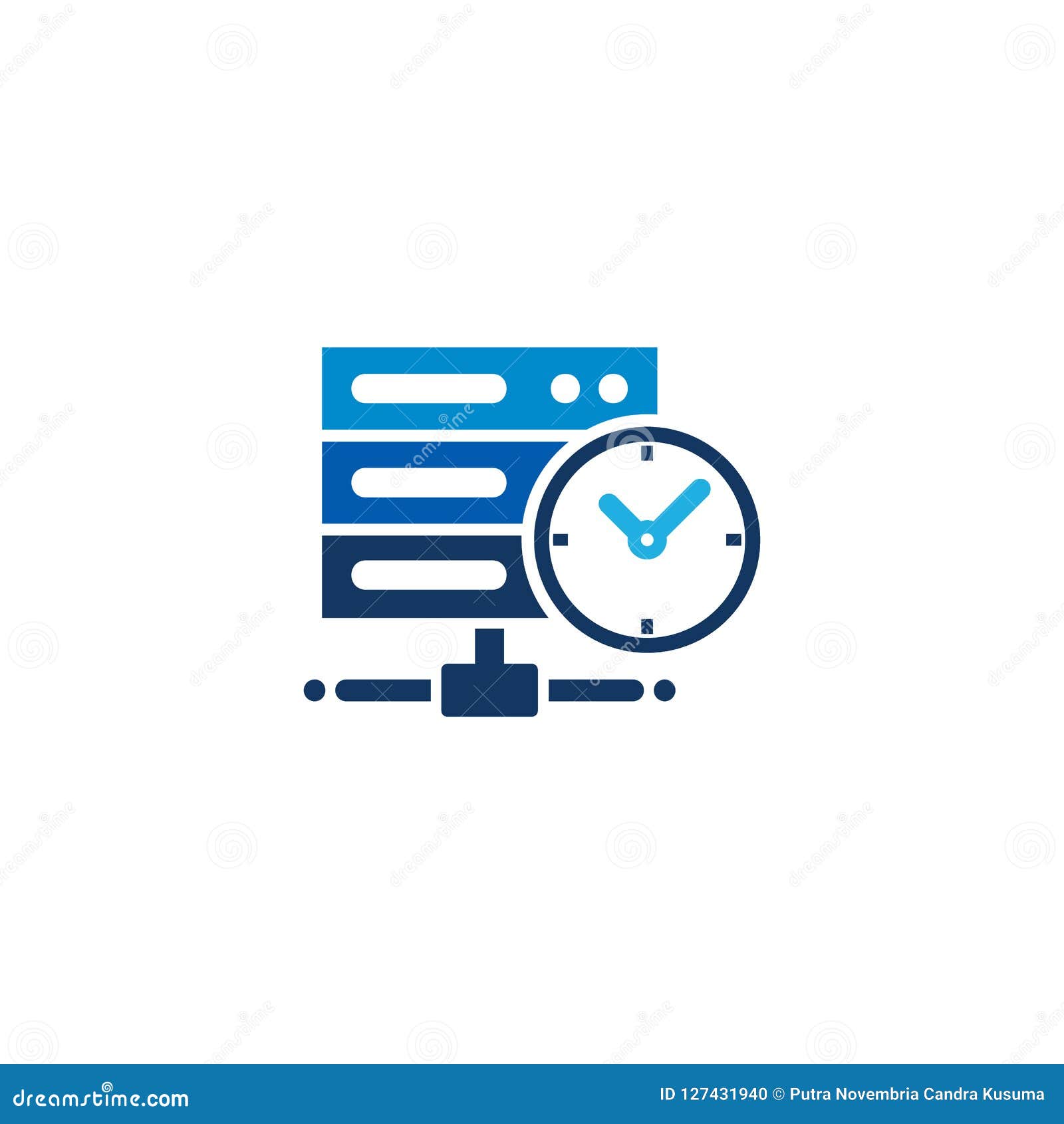 Time Server Logo Icon Design Stock Vector - Illustration of connection ...
