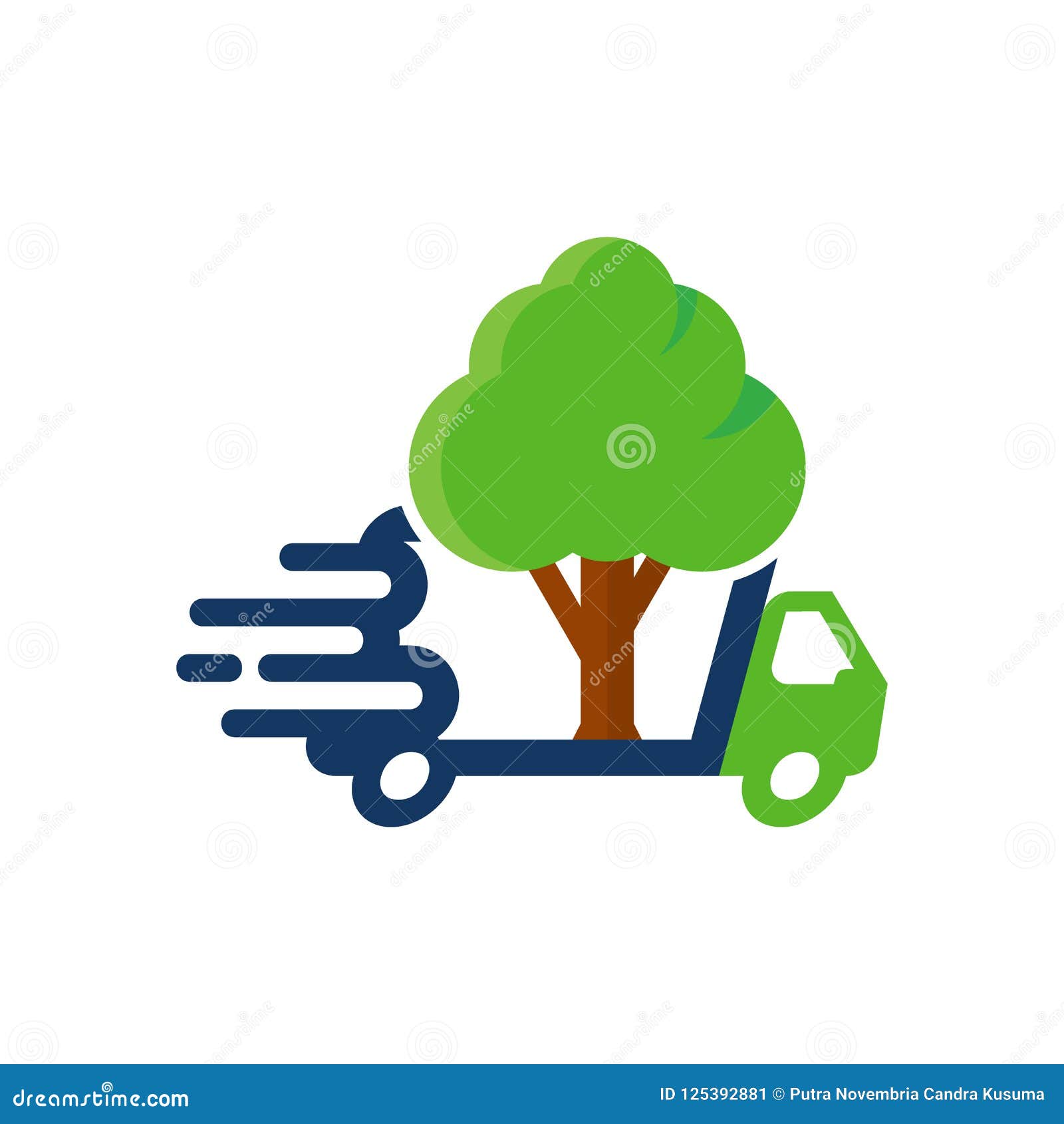 Tree Delivery Logo Icon Design Stock Vector - Illustration of business ...