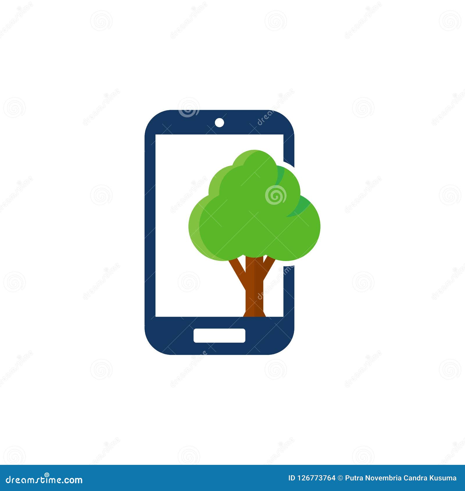 Tree Mobile Logo Icon Design Stock Vector - Illustration of call ...