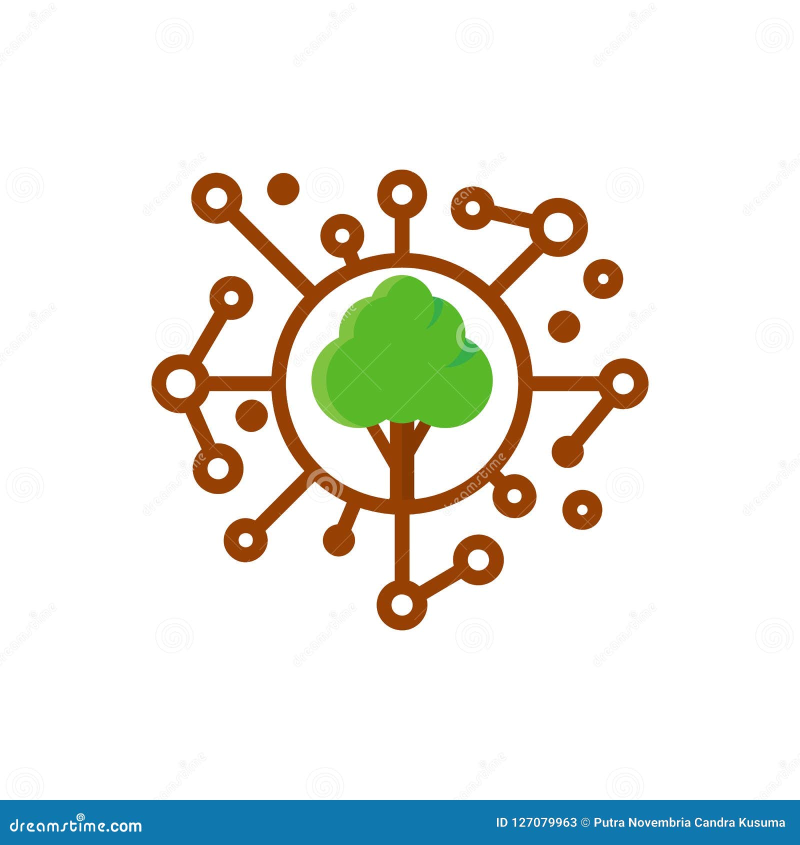 Tree Network Logo Icon Design Stock Vector - Illustration of data ...