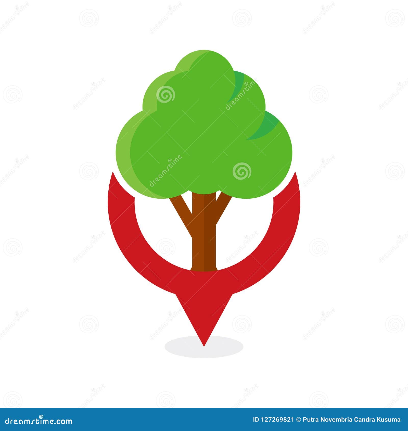Tree Point Logo Icon Design Stock Vector - Illustration of ecology ...