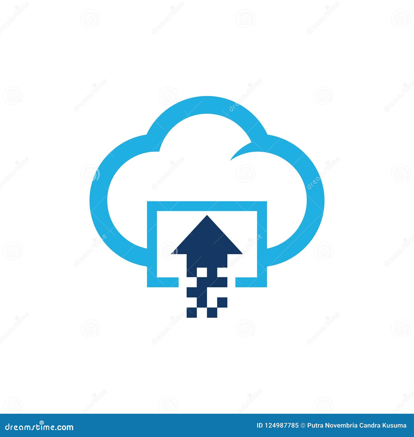 Upload Cloud Logo Icon Design Stock Vector - Illustration of ...