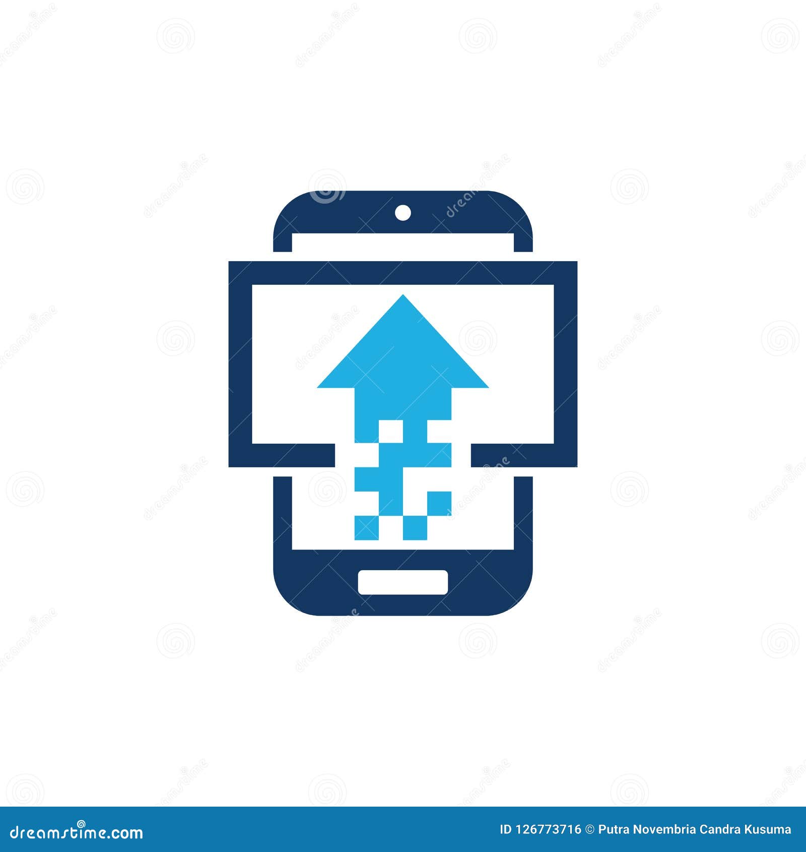 Upload Mobile Logo Icon Design Stock Vector - Illustration of digital ...