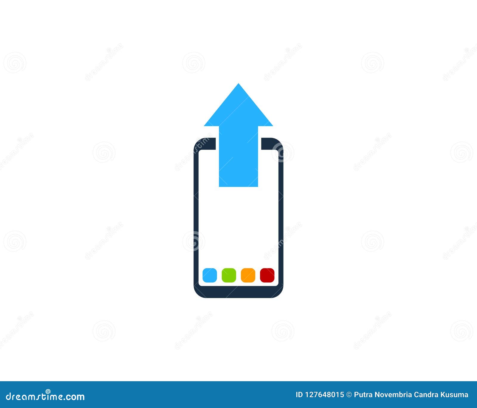 Upload Smartphone Logo Icon Design Stock Vector - Illustration of ...