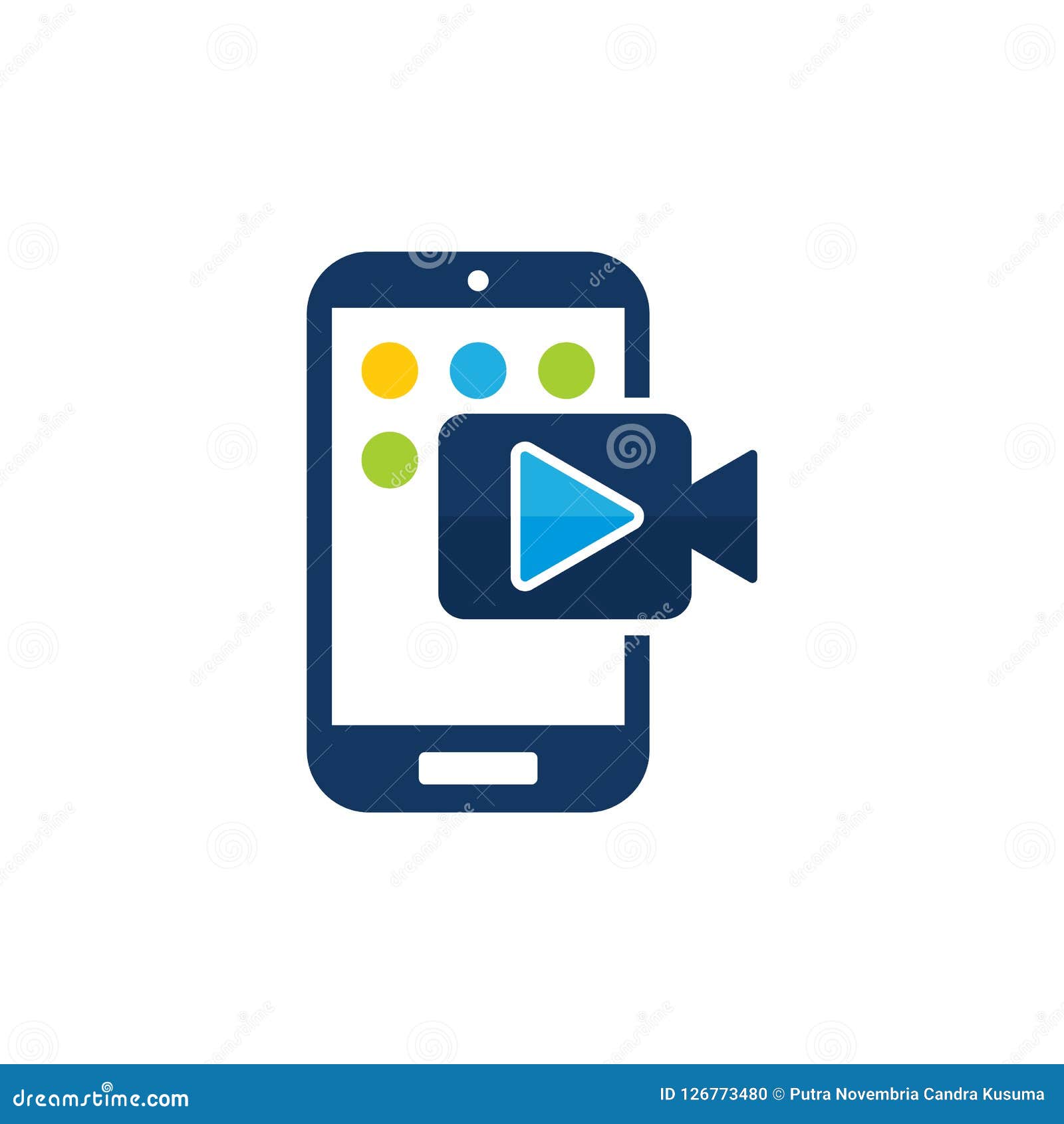 Video Mobile Logo Icon Design Stock Vector - Illustration of cell ...