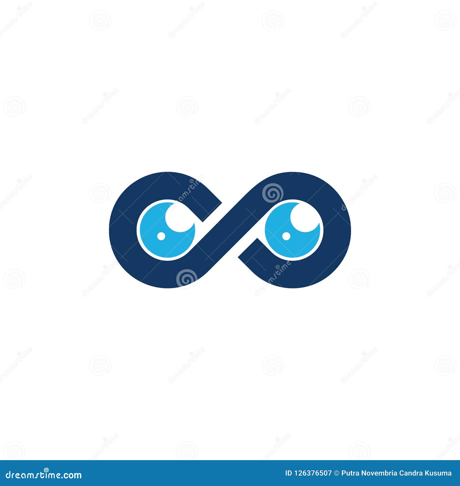 Vision Infinity Head Logo Icon Design Stock Vector - Illustration of ...