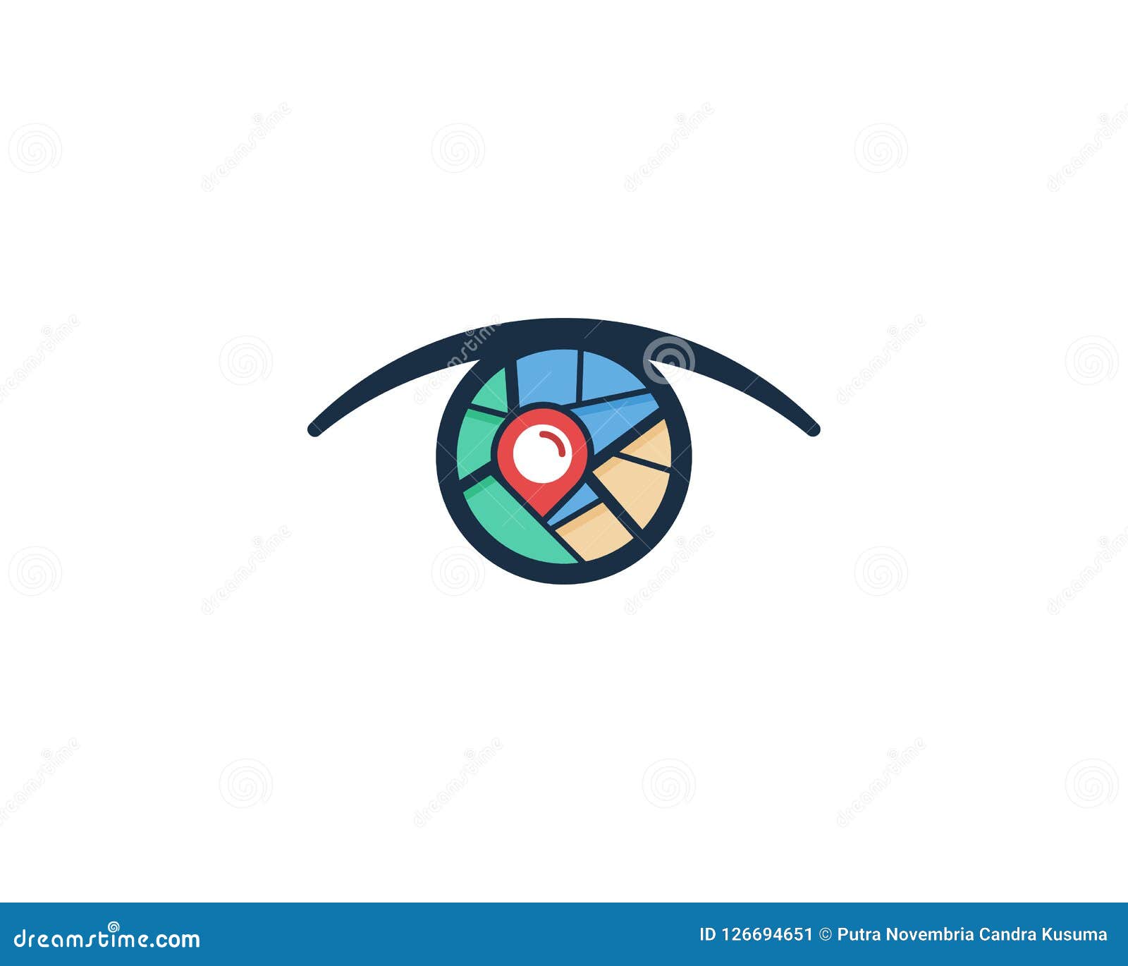 Vision Map Logo Icon Design Stock Vector - Illustration of global ...