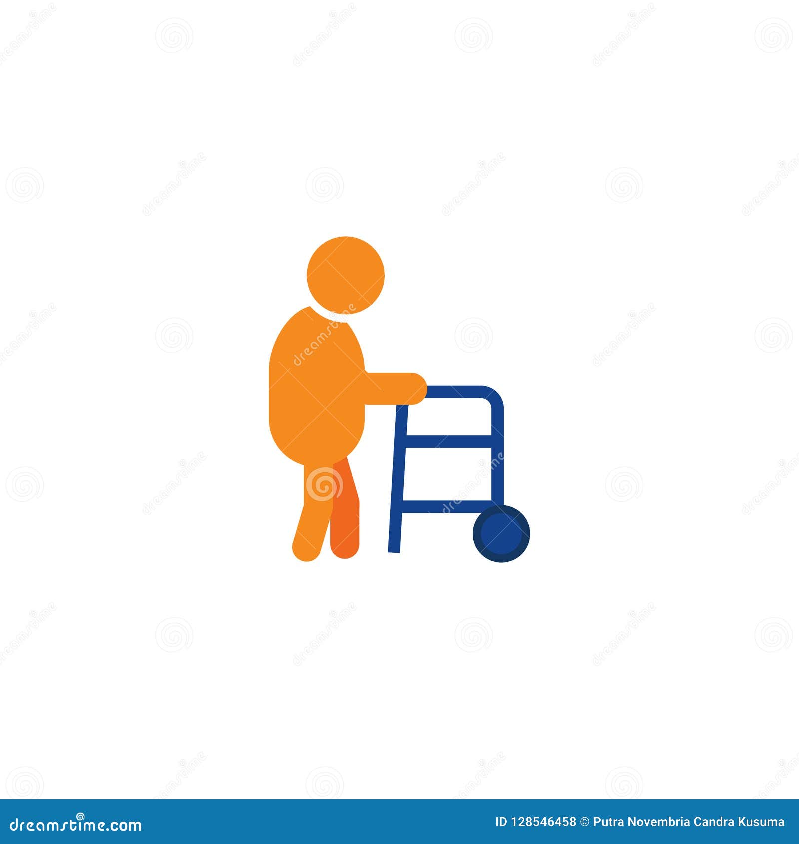 Walker Logo Icon Design stock vector. Illustration of person - 128546458