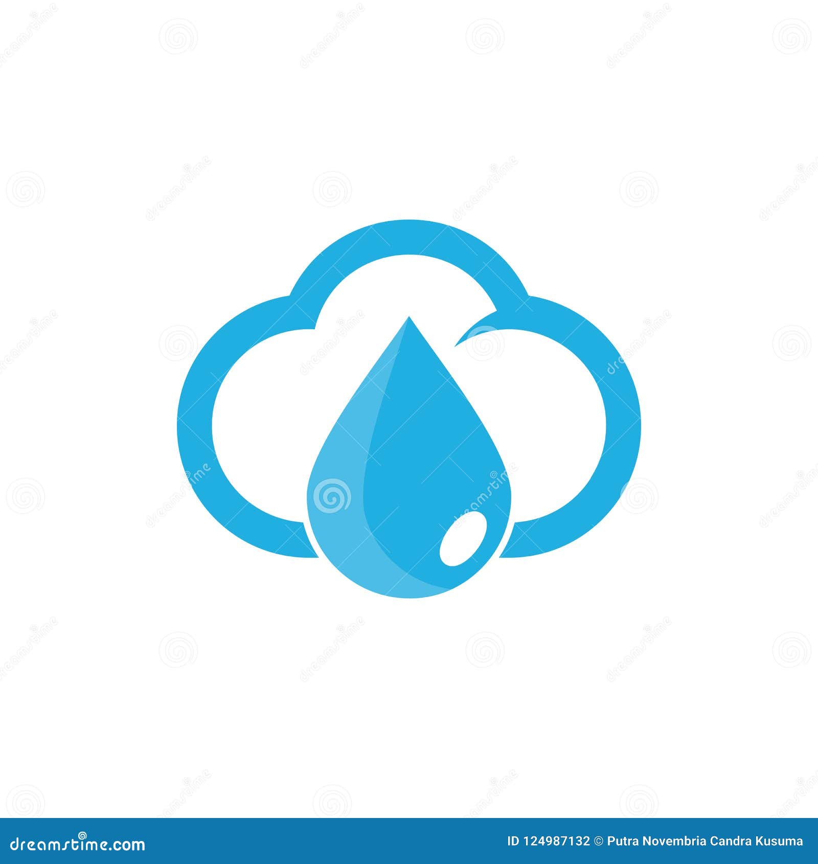 Water Cloud Logo Icon Design Stock Vector - Illustration of icon, cloud ...