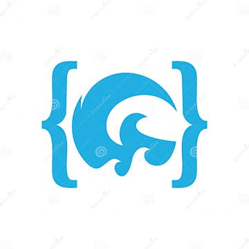 Wave Code Logo Icon Design stock vector. Illustration of logotype ...