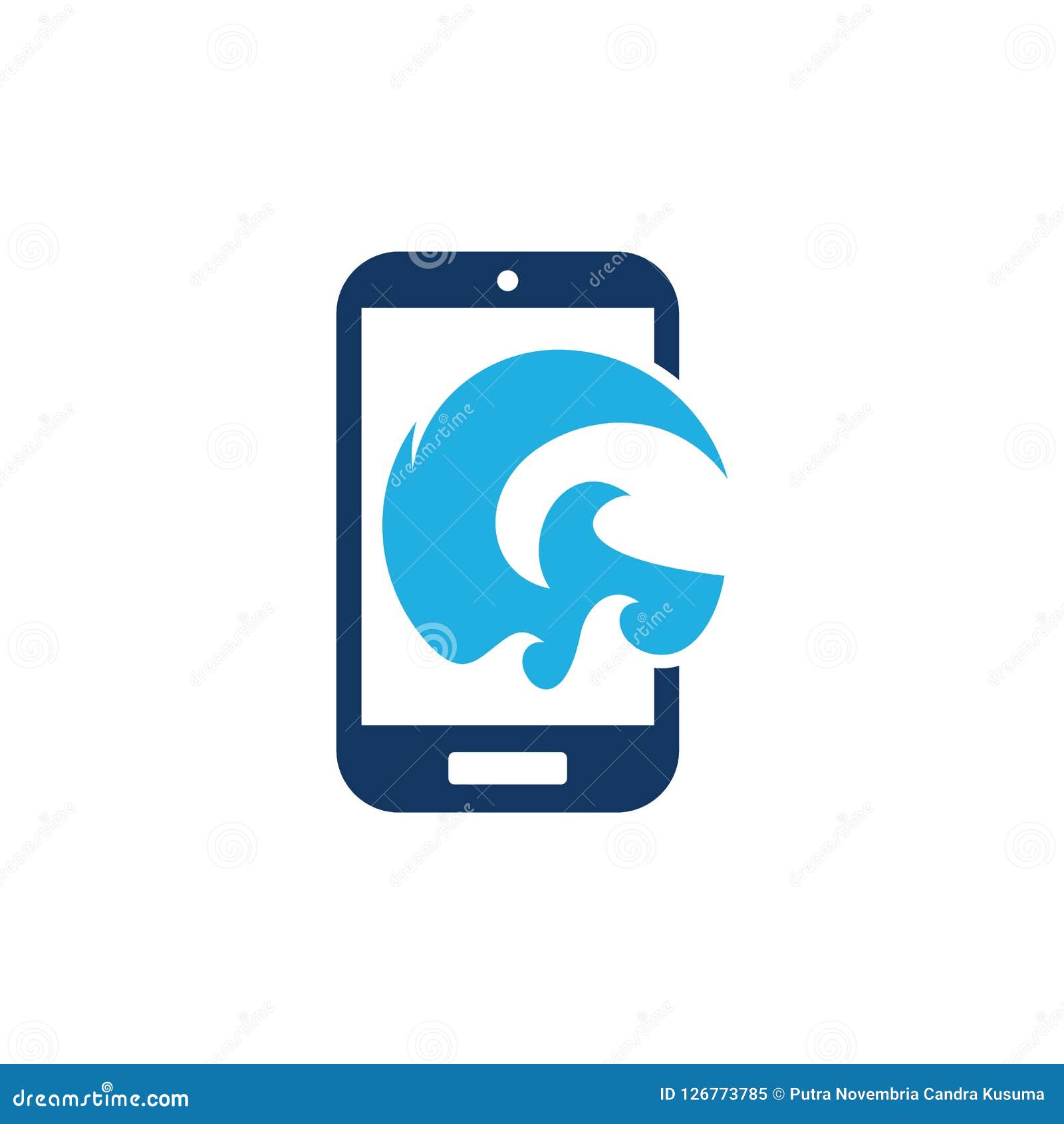 Wave Mobile Logo Icon Design Stock Vector - Illustration of flow, logo ...
