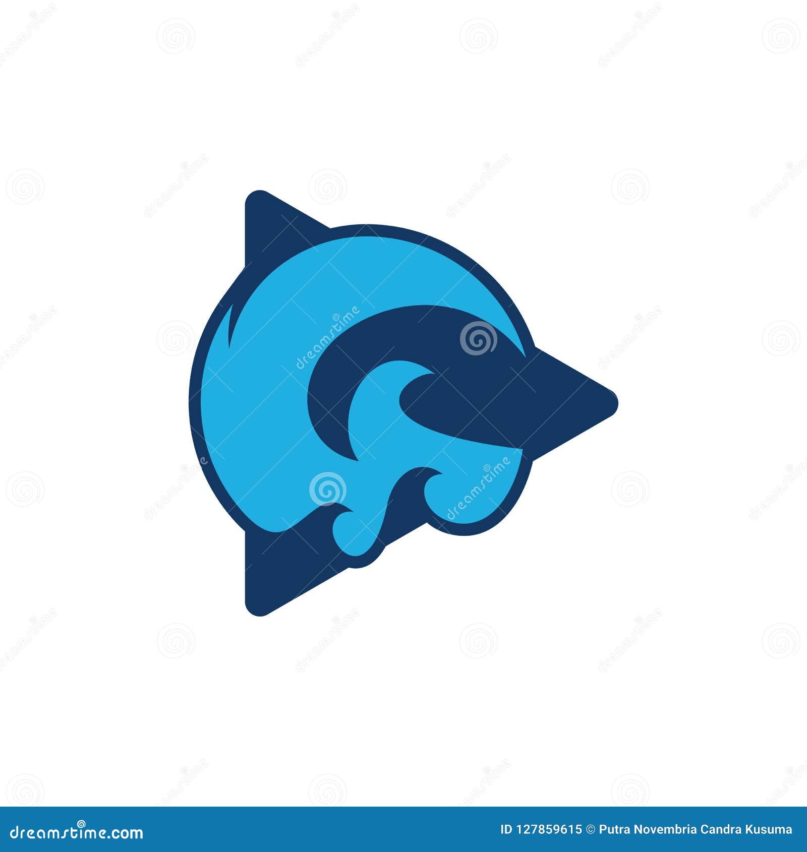 Wave Video Logo Icon Design Stock Vector - Illustration of ocean ...