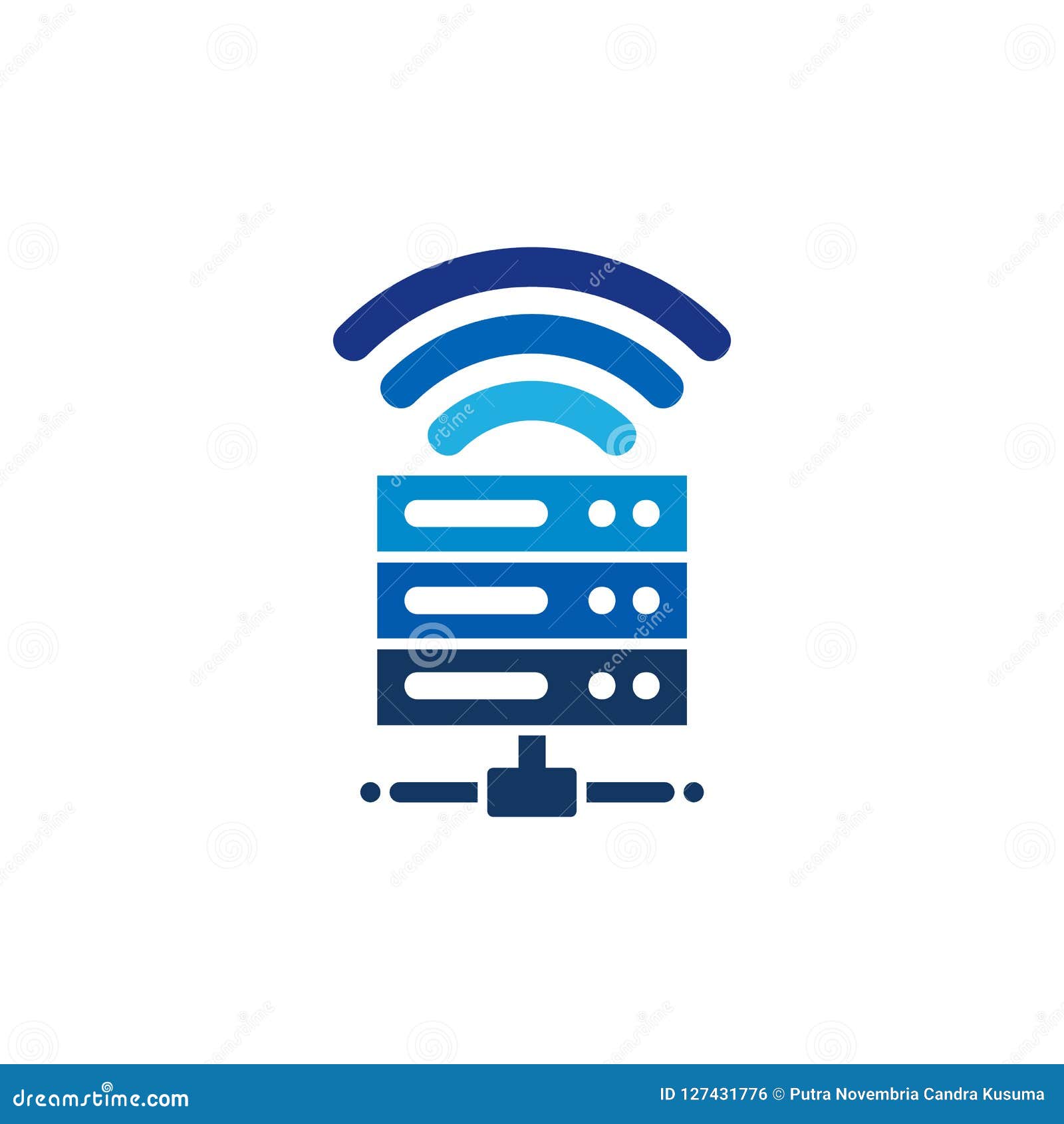 Wifi Server Logo Icon Design Stock Vector - Illustration of network ...