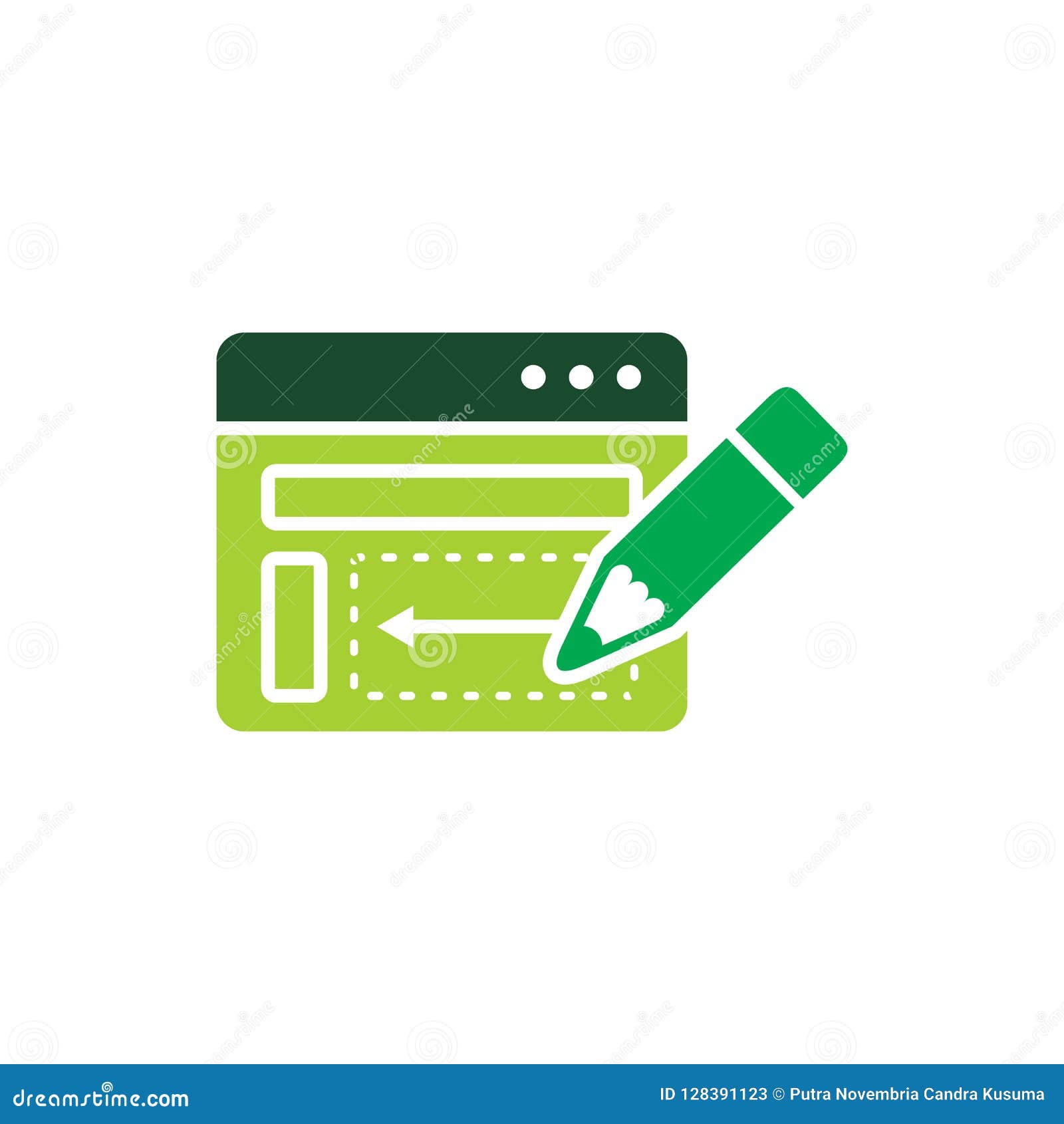 Write Web Logo Icon Design stock vector. Illustration of branding ...