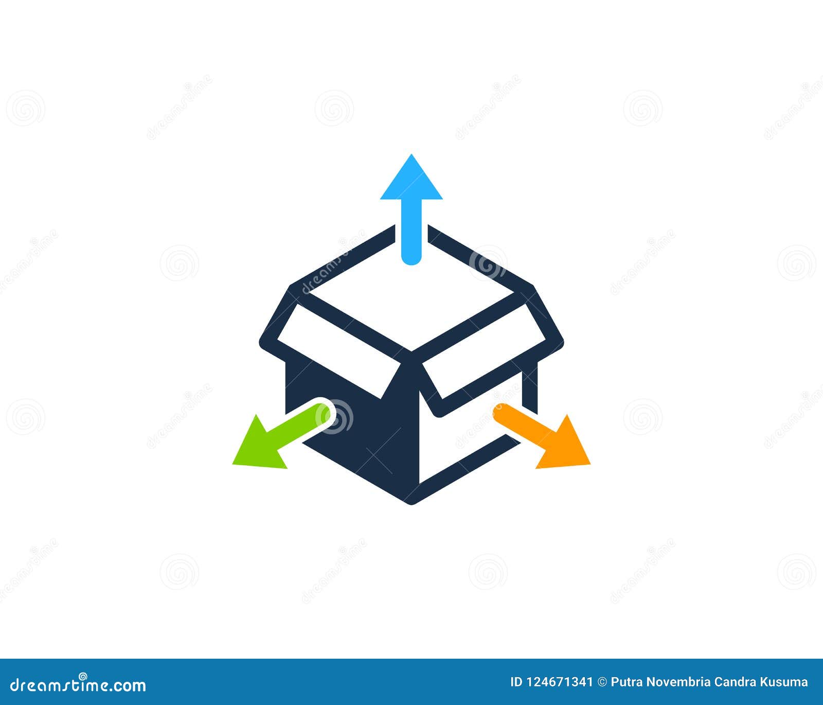 Arrow Box Logo Icon Design stock vector. Illustration of delivery ...