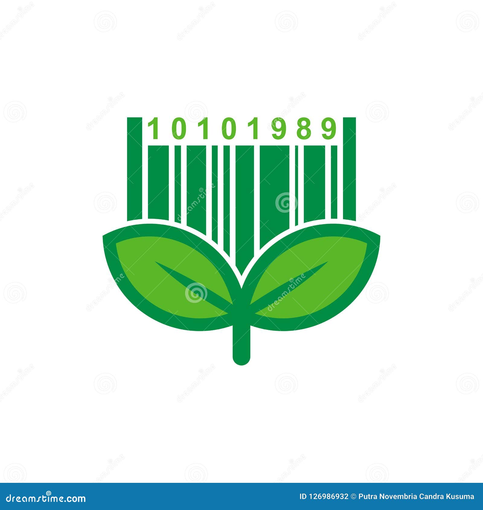 Barcode Nature Logo Icon Design Stock Vector - Illustration of business ...