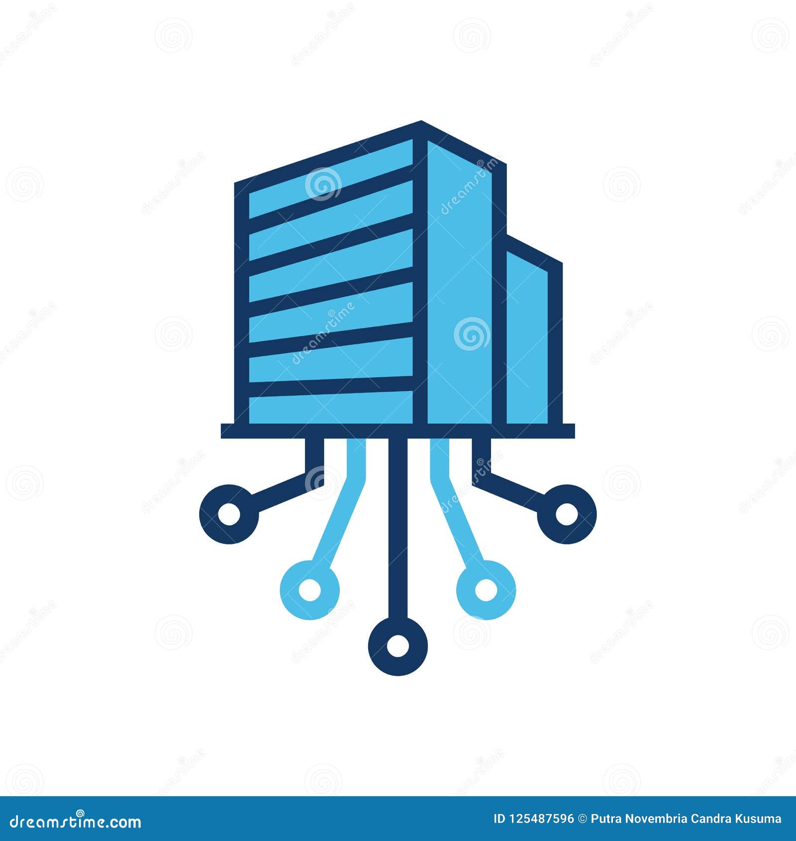 Building Digital Logo Icon Design Stock Vector - Illustration of ...