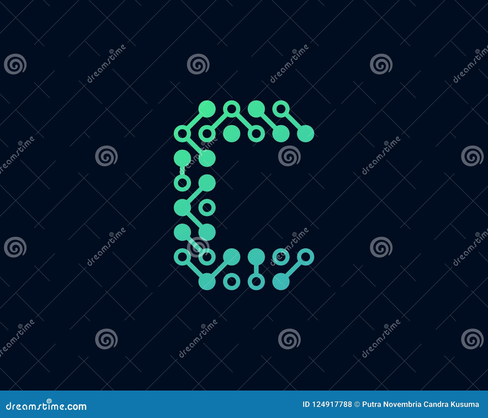 C Circuit Digital Letter Logo Icon Design Stock Vector - Illustration ...