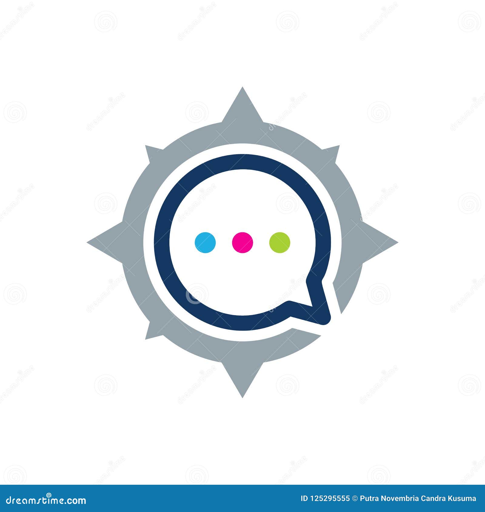 Chat Compass Logo Icon Design Stock Vector - Illustration of adventure ...