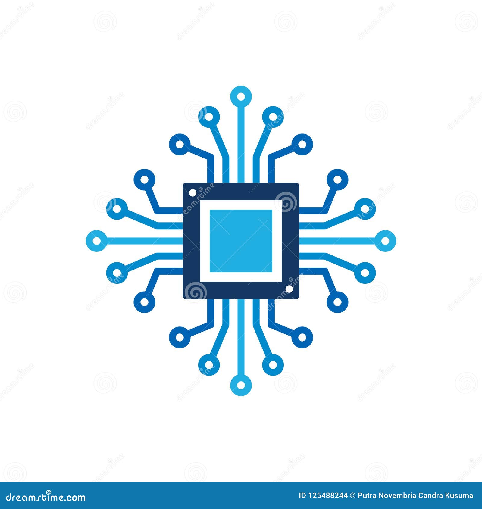 Chip Digital Logo Icon Design Stock Vector - Illustration of concept ...