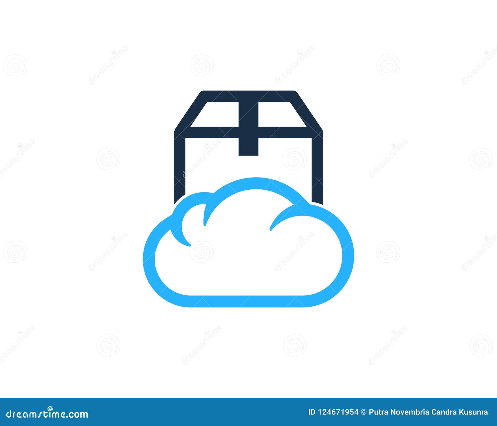 Cloud Box Logo Icon Design stock vector. Illustration of internet ...