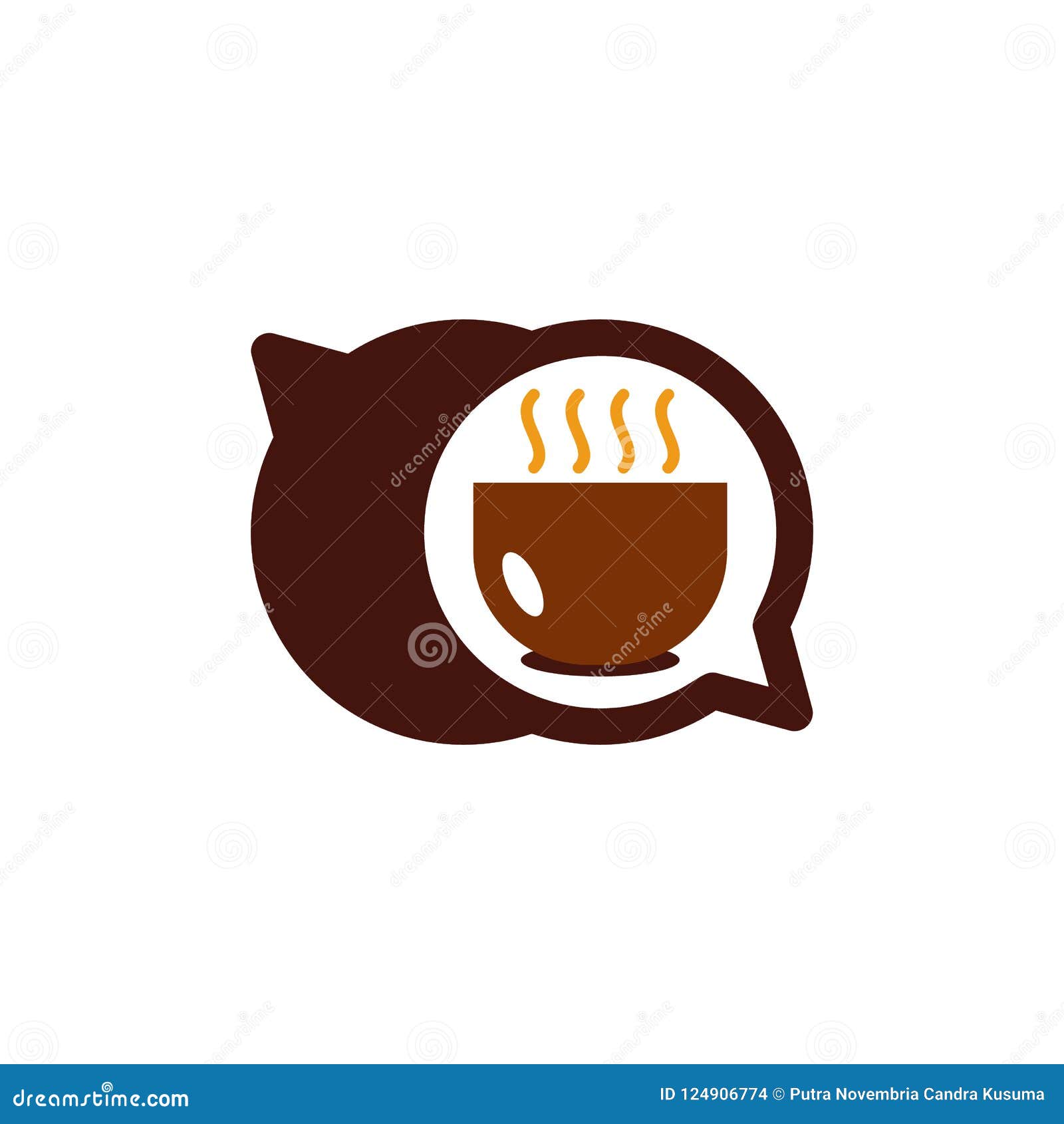 Coffee Chat Logo Icon Design Stock Vector - Illustration of latte, idea ...