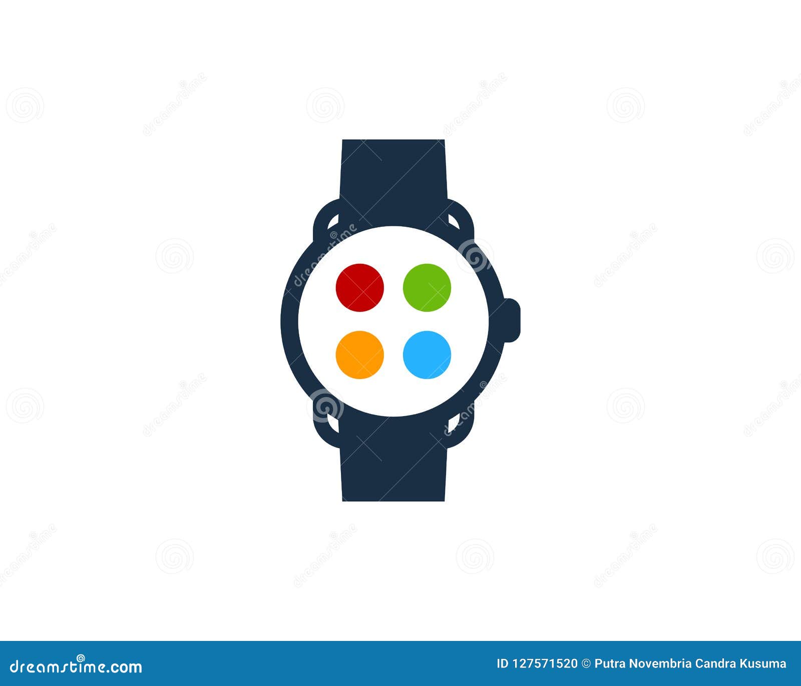 Color Smart Watch Logo Icon Design Stock Vector - Illustration of ...