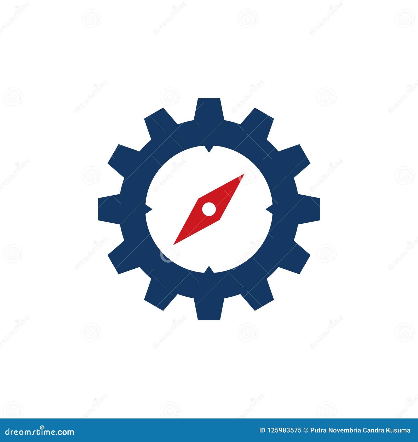Compass Gear Logo Icon Design Stock Vector - Illustration of gear ...