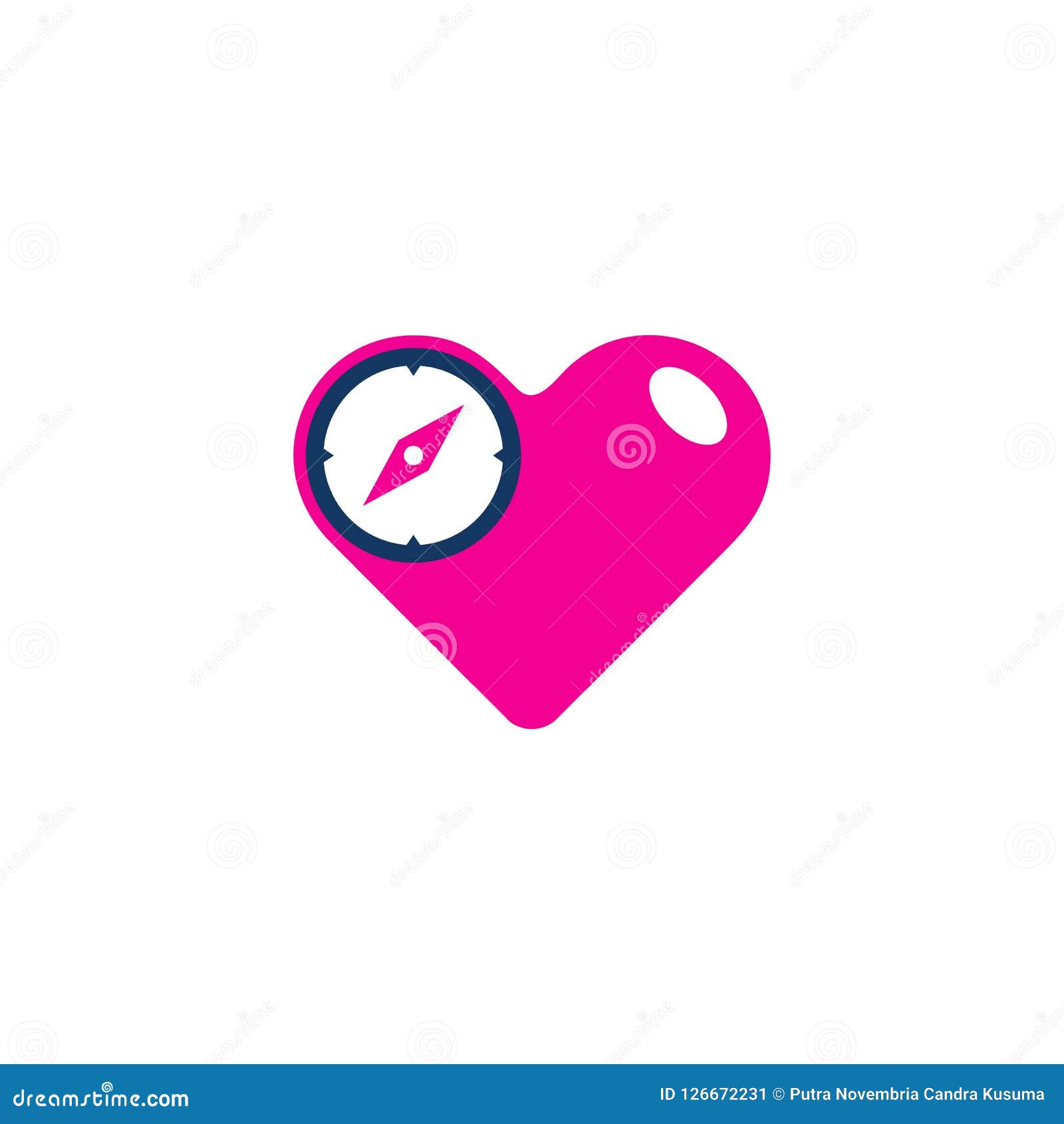 Compass Love Logo Icon Design Stock Vector - Illustration of dating ...