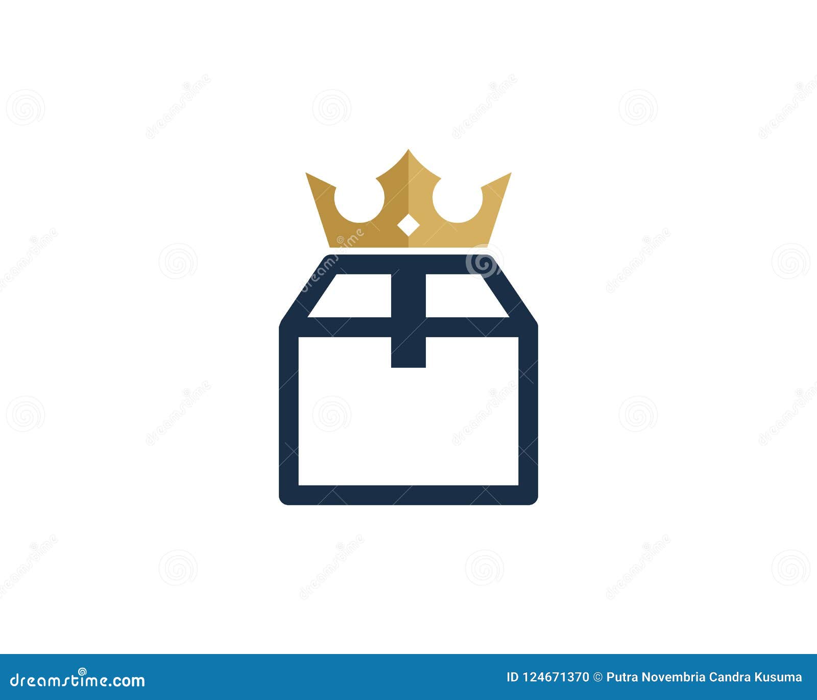 Crown Box Logo Icon Design stock vector. Illustration of identity ...