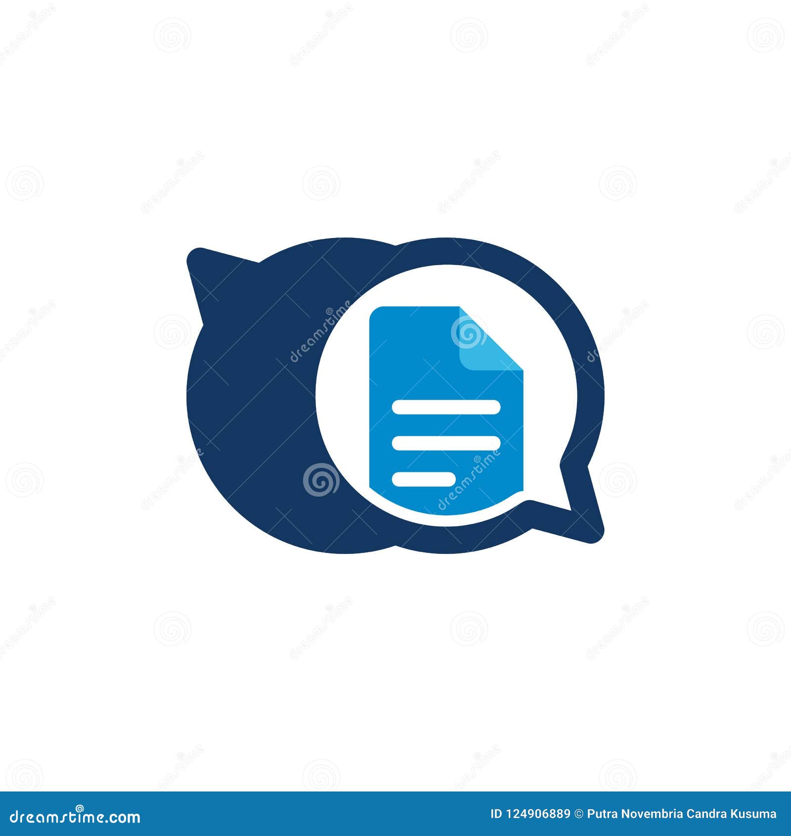 Document Chat Logo Icon Design Stock Vector - Illustration of docs ...