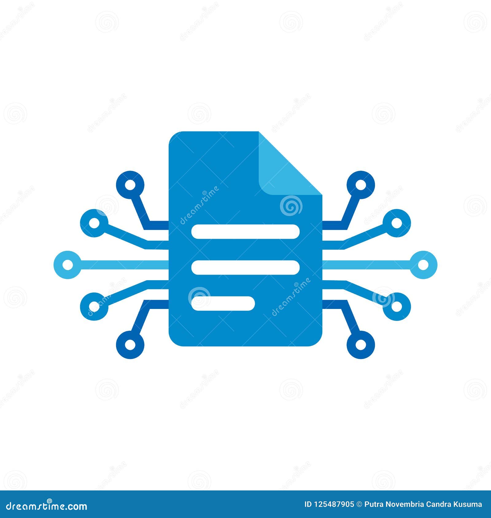 Document Digital Logo Icon Design Stock Vector - Illustration of ...