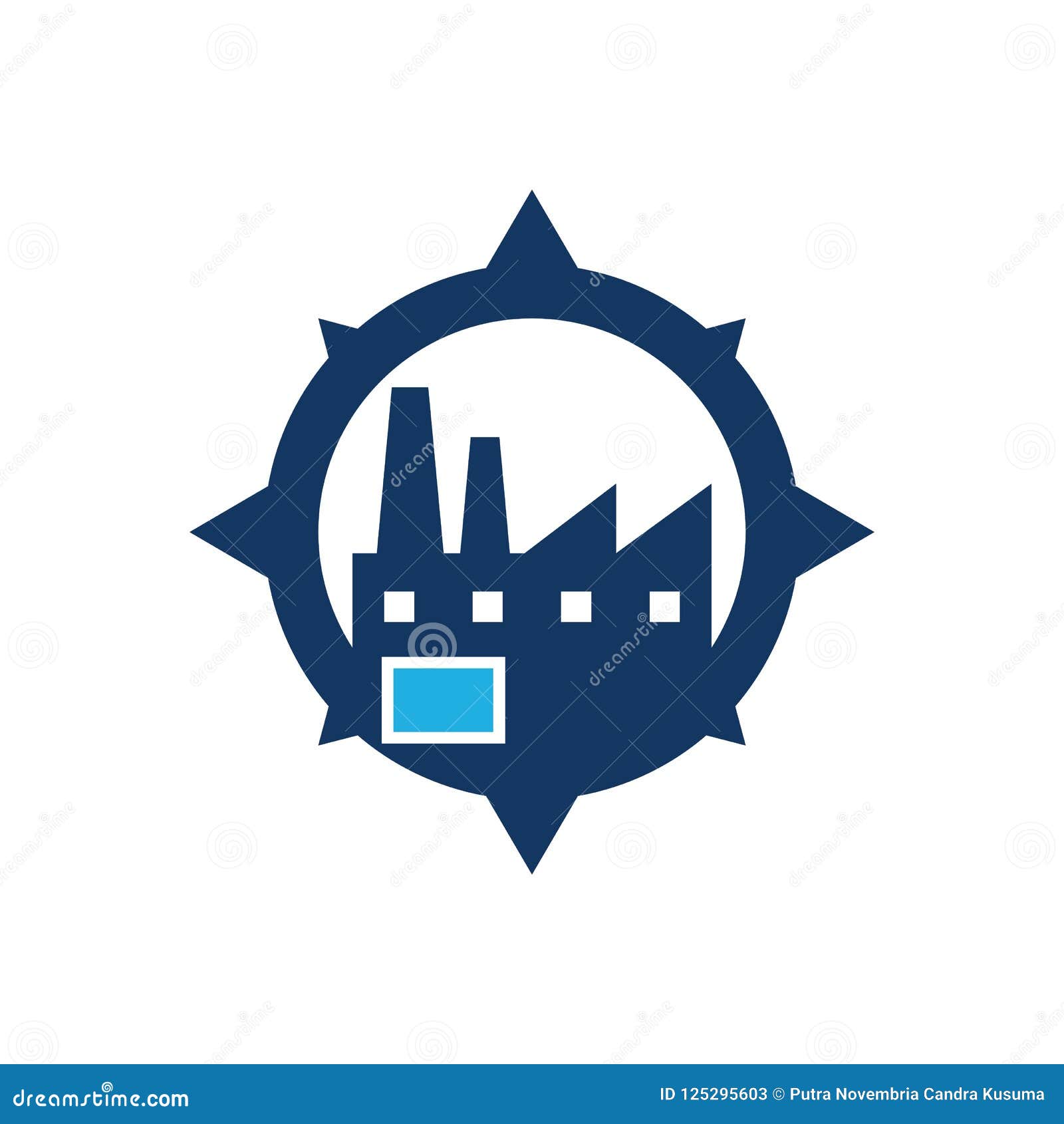 Factory Compass Logo Icon Design Stock Vector - Illustration of ...