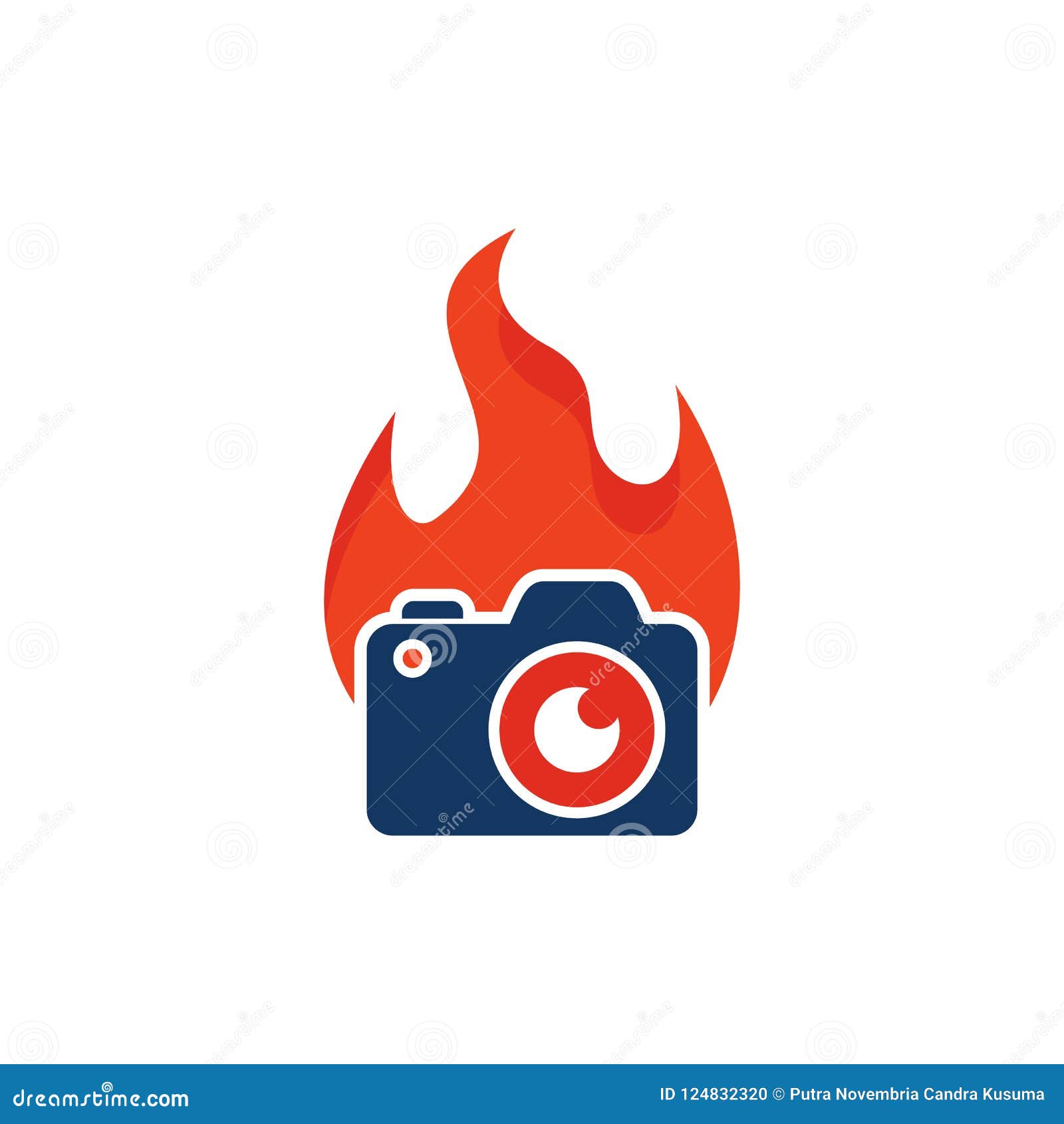 Fire Camera Logo Icon Design Stock Illustration - Illustration of ...