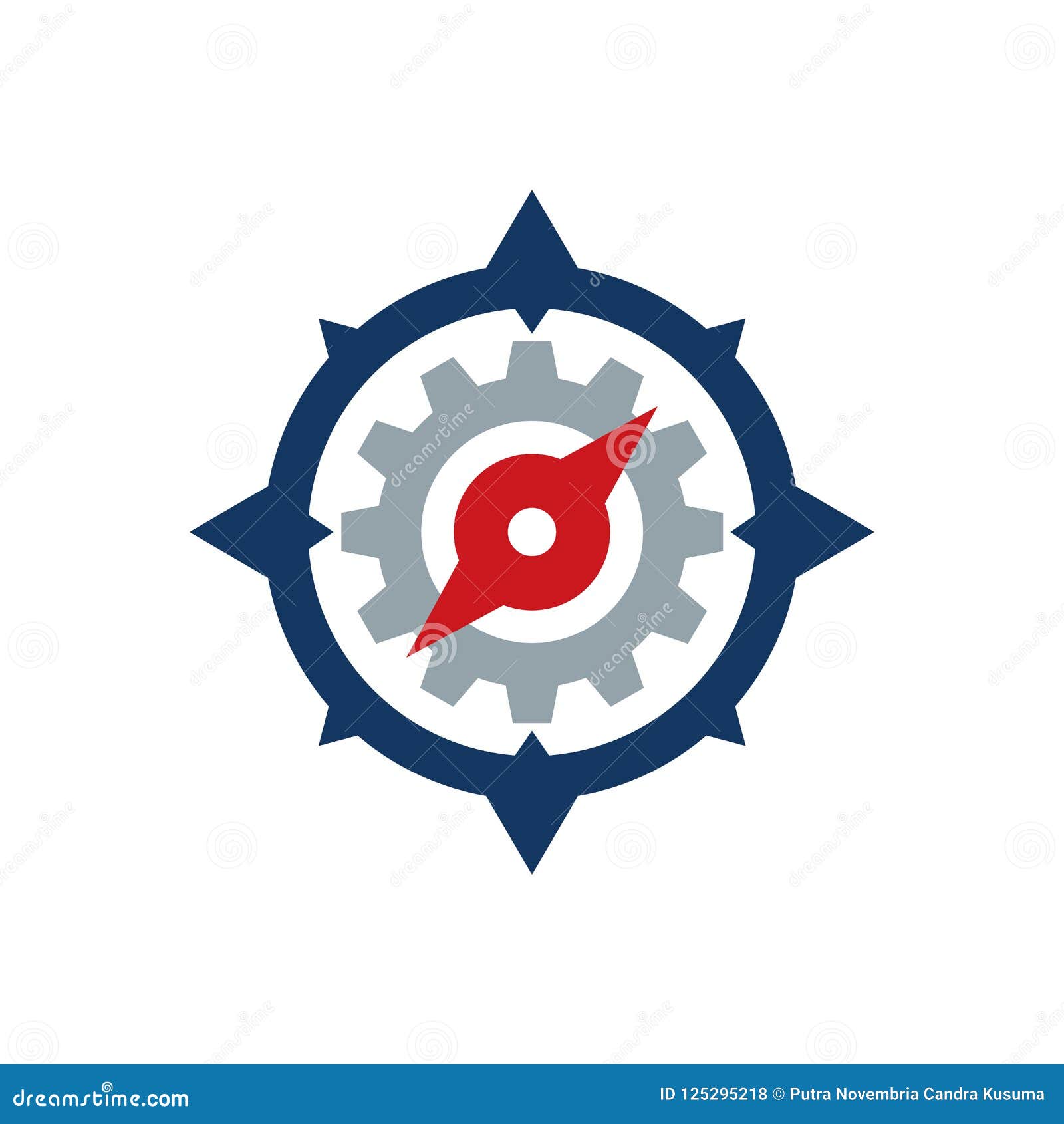 Gear Compass Logo Icon Design Stock Vector - Illustration of identity ...