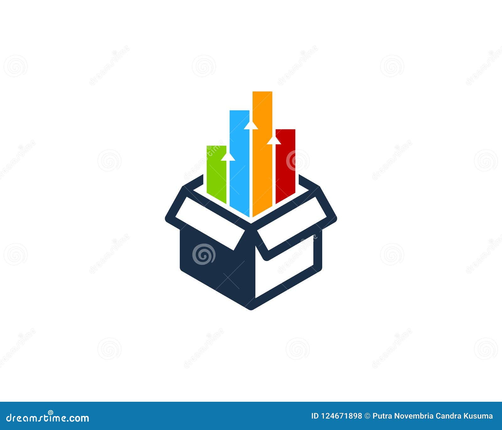 Graph Box Logo Icon Design stock vector. Illustration of idea - 124671898